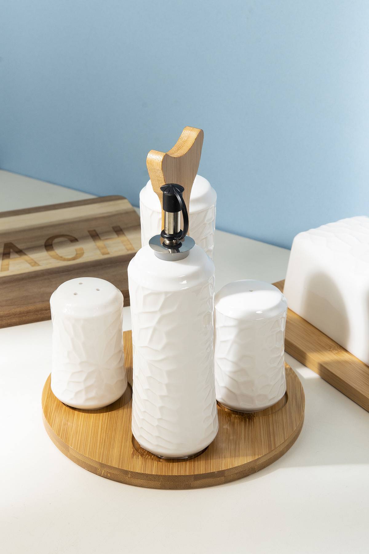 Set de Alcuzas de Cerámica + Base de Madera Concepts | De Prati Tienda Online