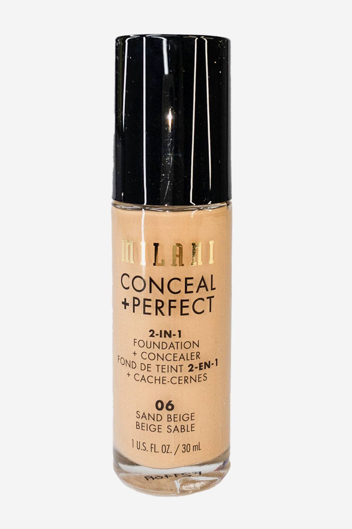 Base Líquida Conceal + Perfect Milani Sand Beige 06 | Deprati Tienda Online