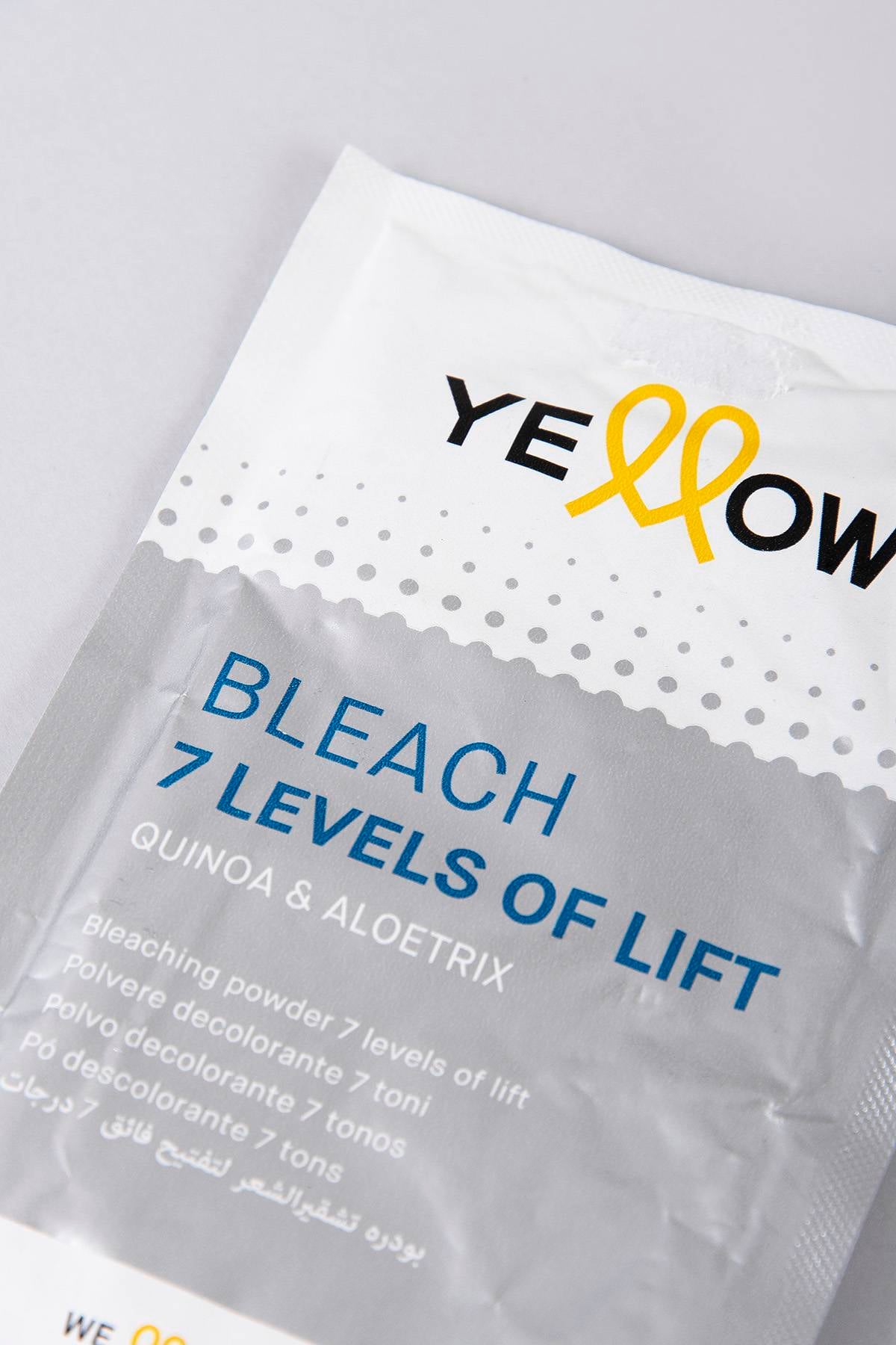 Polvo decolorante 7 tonos Yellow 20g | Deprati Tienda Online