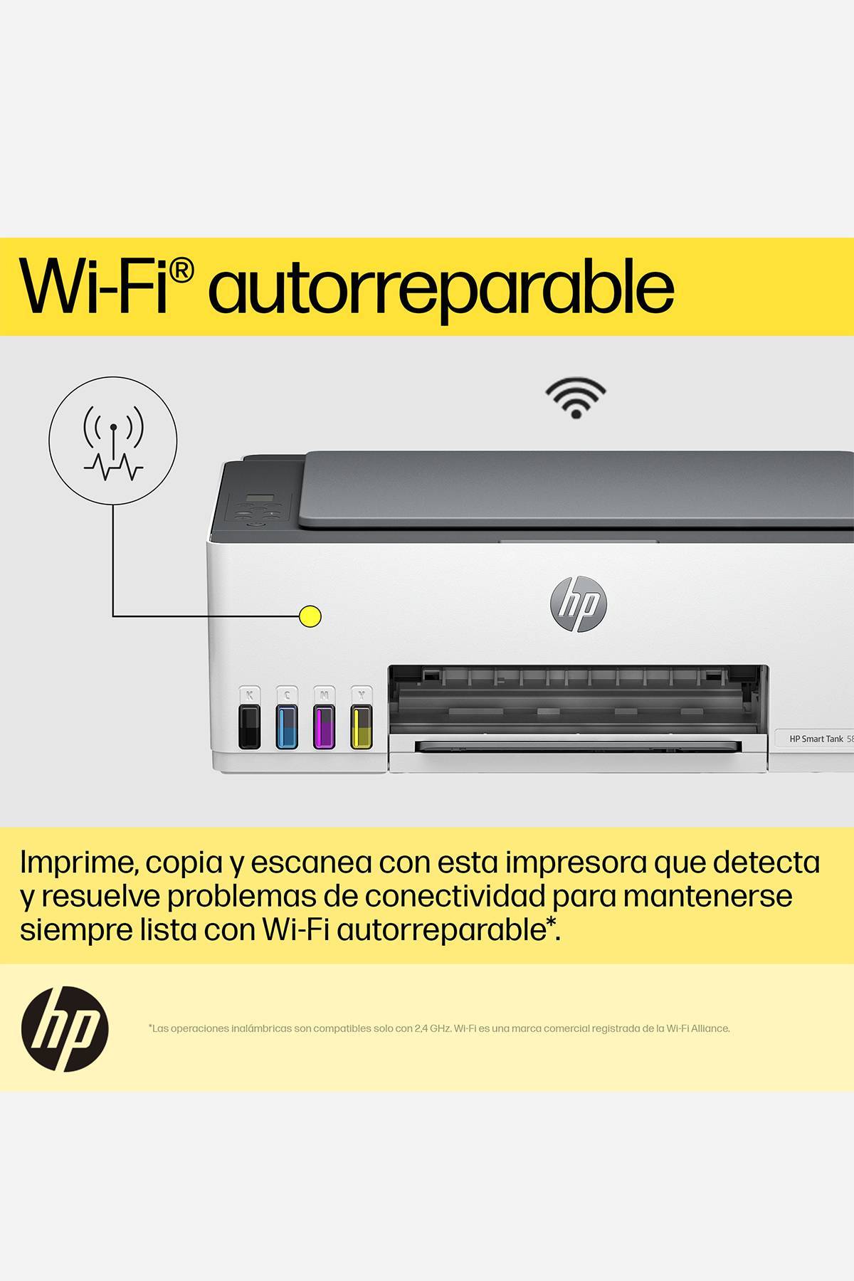Impresora Hewlett Packard HP Smart Tank 580 | De Prati Tienda Online
