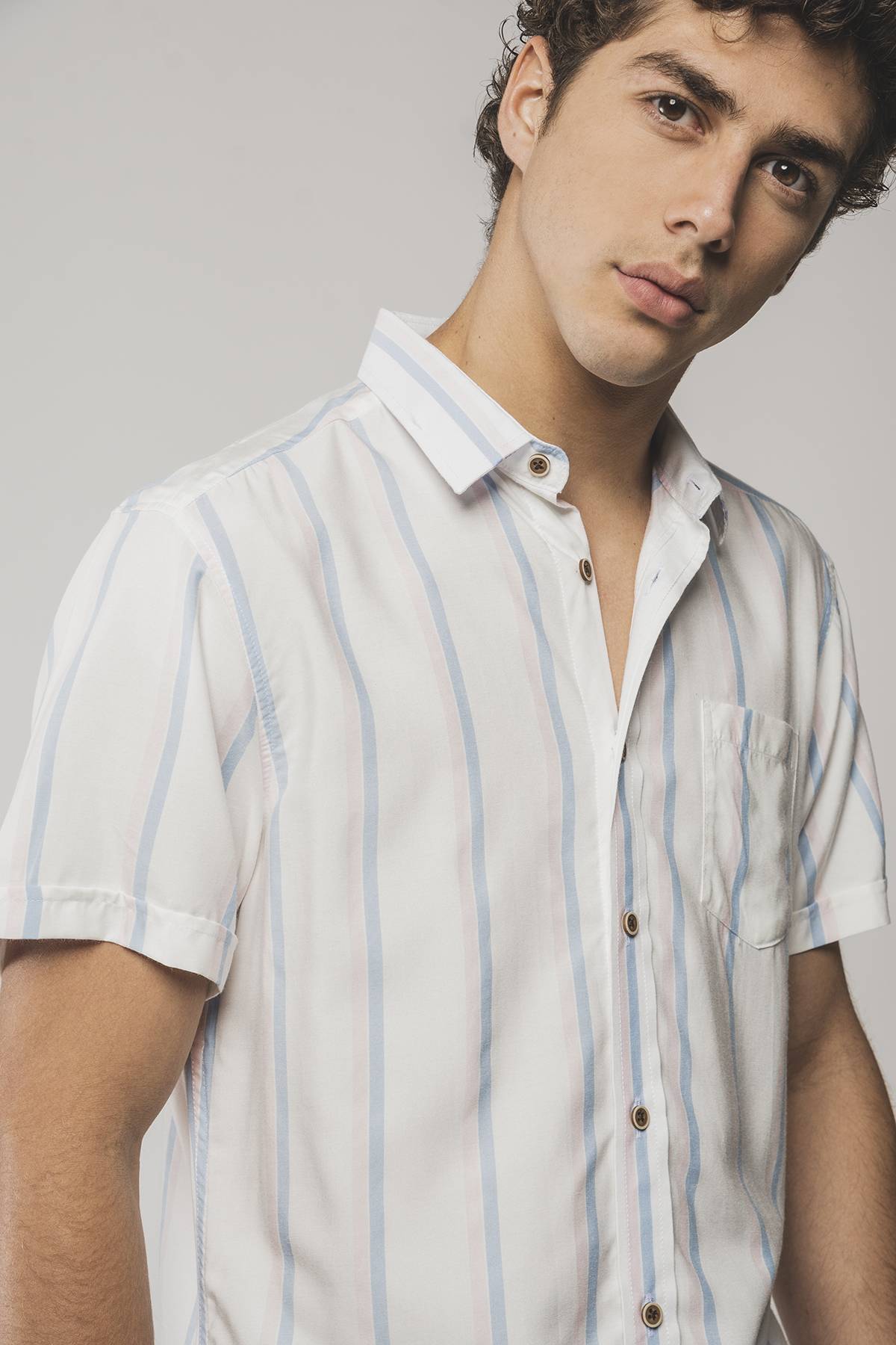 Camisa Custom Manga Corta Algodón H&O | De Prati Tienda Online