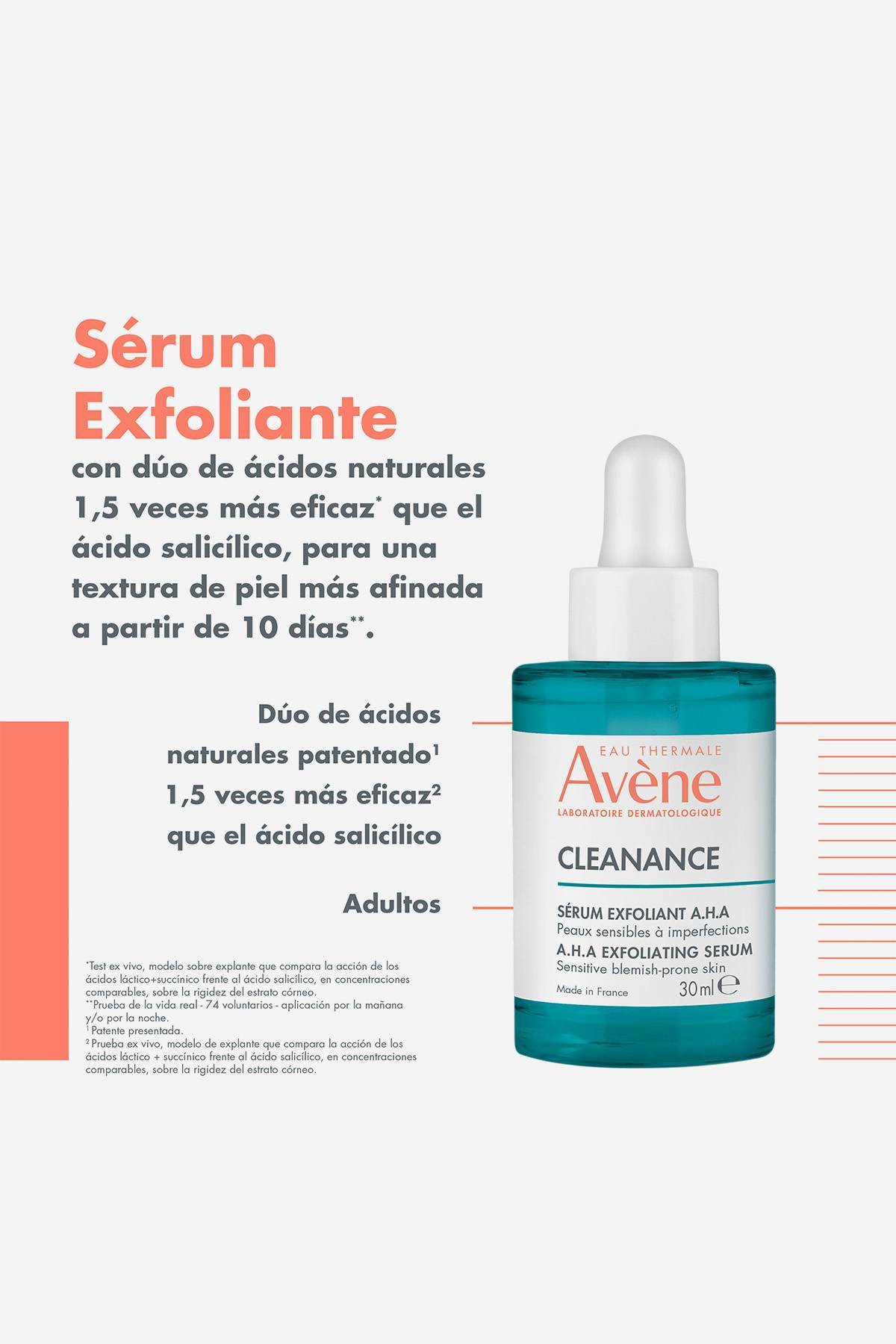 Sérum Exfoliante Cleanance AHA Avène 30 ml | Deprati Tienda Online