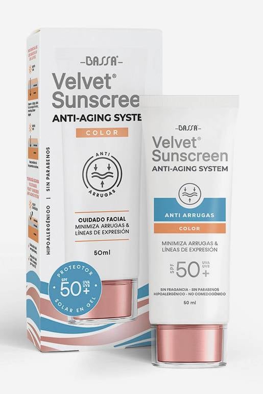 Protector Solar Velvet Anti Aging System Bassa 50ml | Deprati Tienda Online
