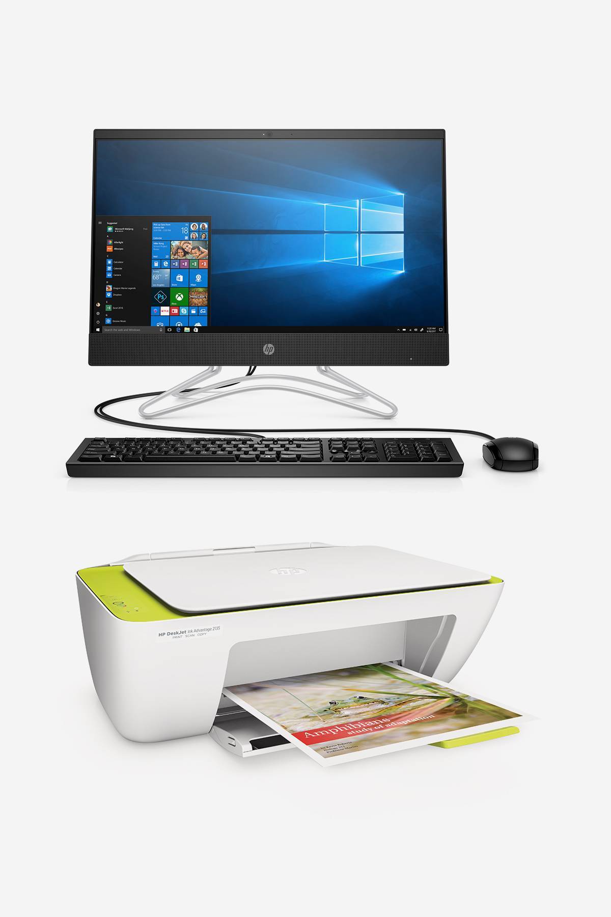 Computadora Hp All in One 22-c038la + Impresora | Deprati Tienda Online