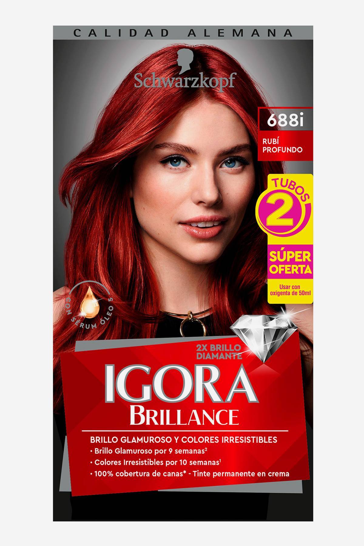 Tinte Schwarzkopf Igora Brillance 688i Rubí Profundo | Deprati Tienda Online