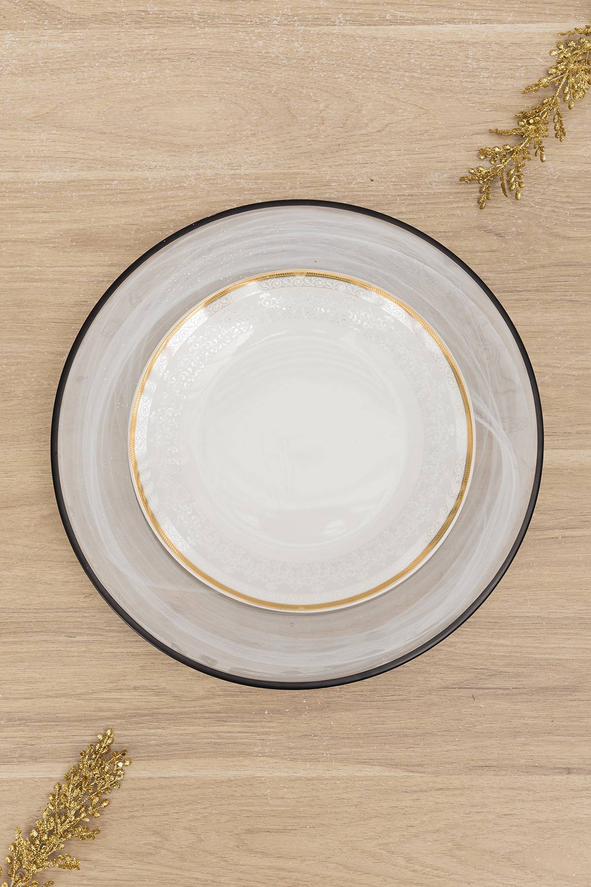 Plato Base de Vidrio Blanco | Deprati Tienda Online