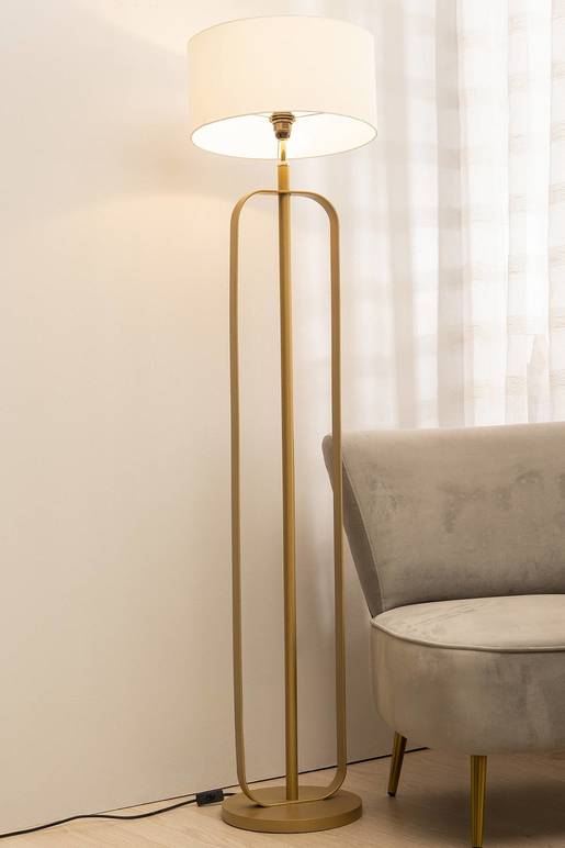 Lámpara de Cerámica Dorada para Piso Tahua | Deprati Tienda Online