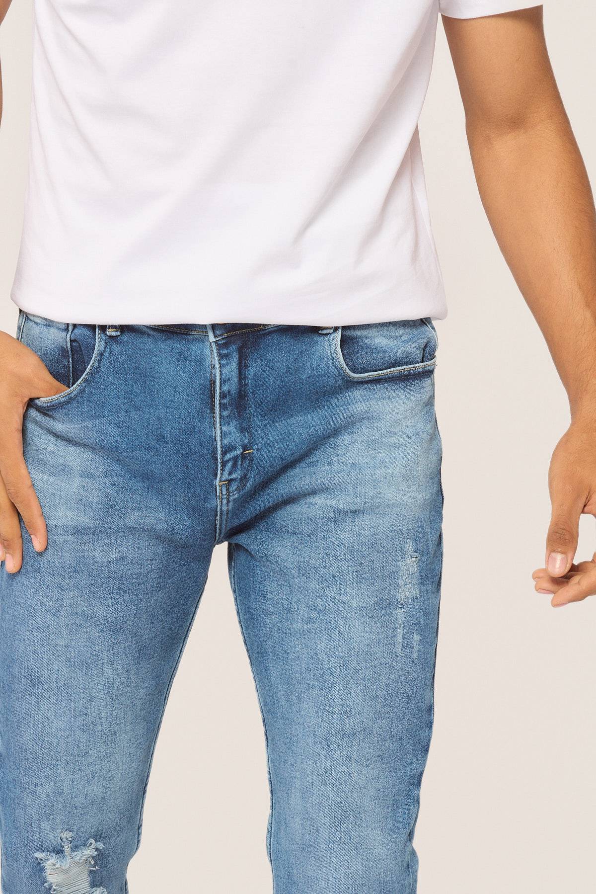 Jeans Skinny Rasgados Leves H&O | Deprati Tienda Online