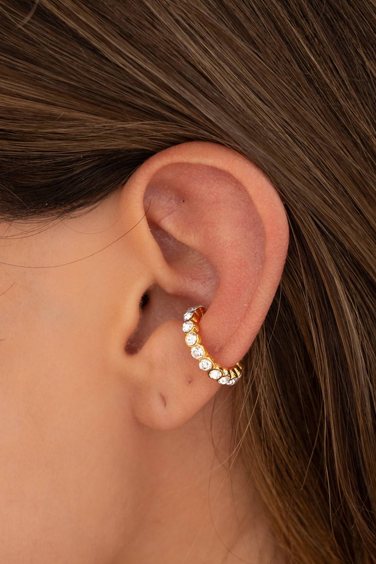 Earcuff Dorado Cristales AVEMARÍA | De Prati Tienda Online