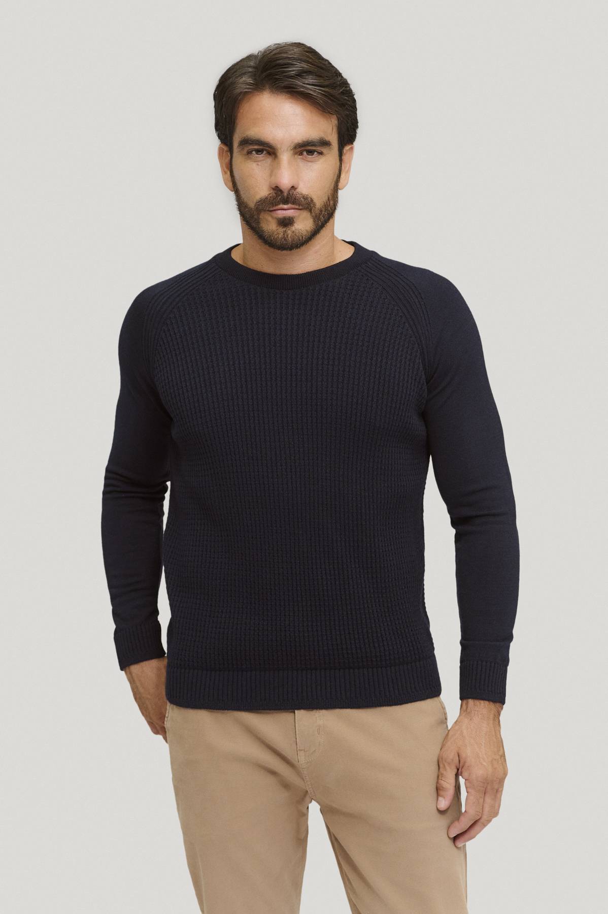 Sweater con Textura Stefano | Deprati Tienda Online