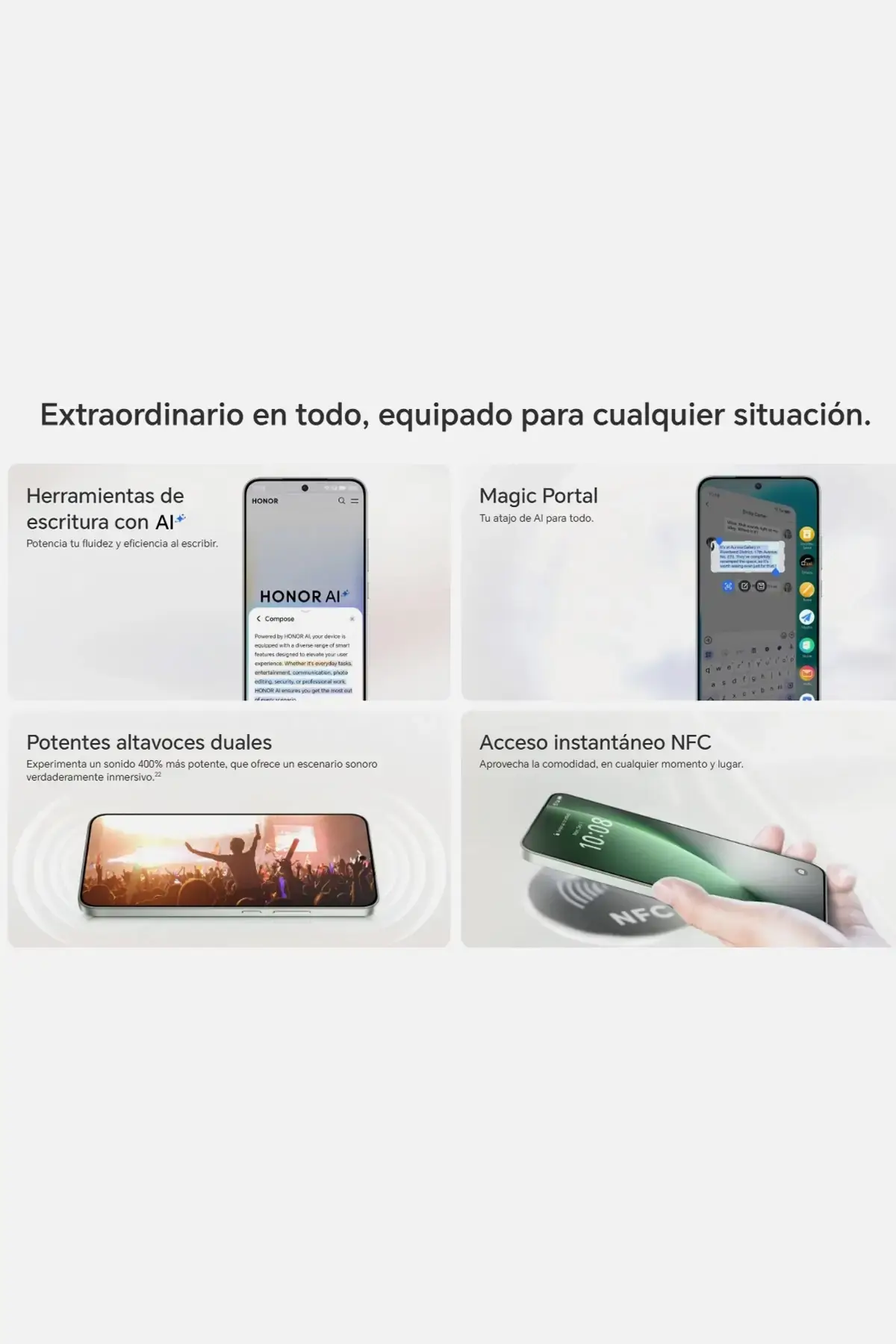 Celular Honor Magic 8 Lite 256GB Negro + Parlante | Deprati Tienda Online