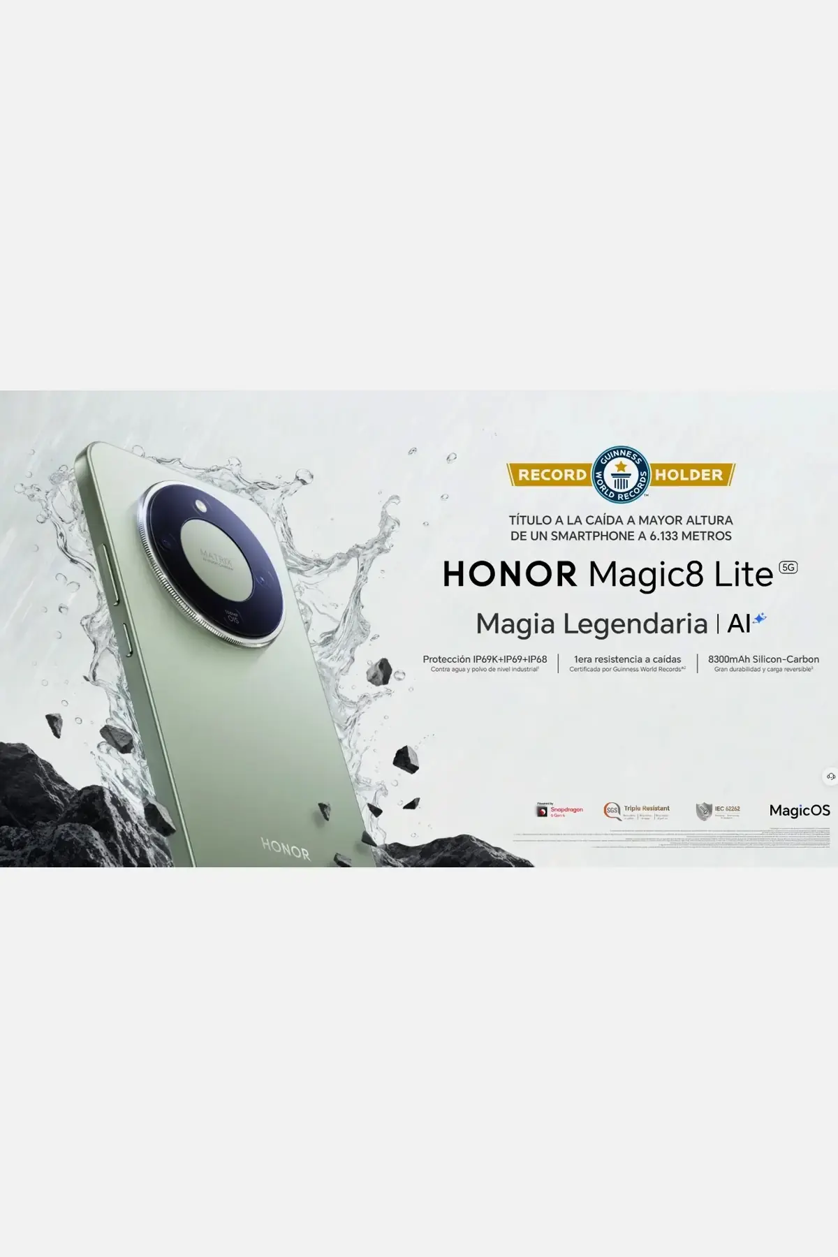 Celular Honor Magic 8 Lite 512GB Gold + Parlante | Deprati Tienda Online