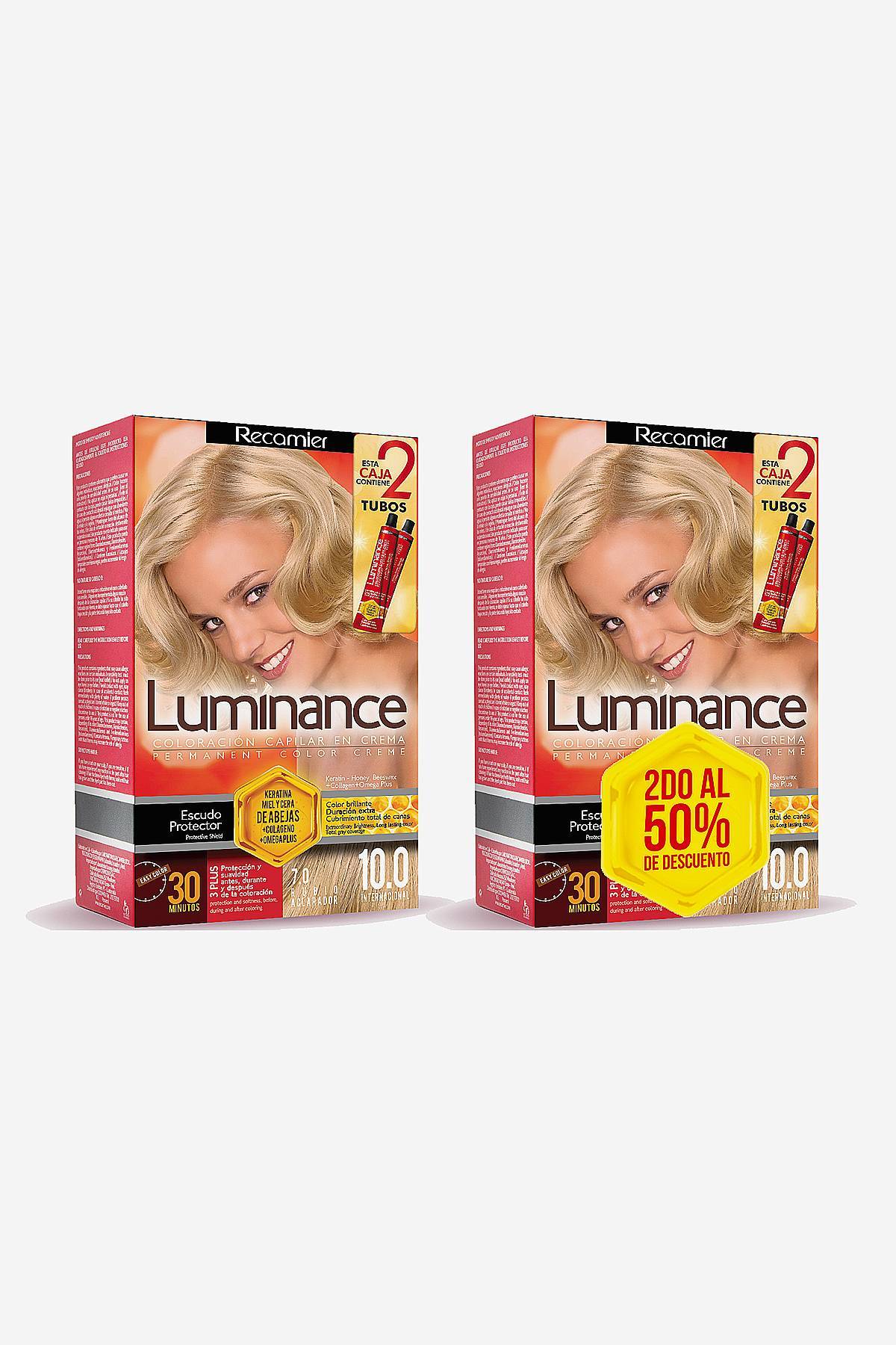 Set de tintes Luminance Recamier #10.0 Rubio aclarador x2 | Deprati ...