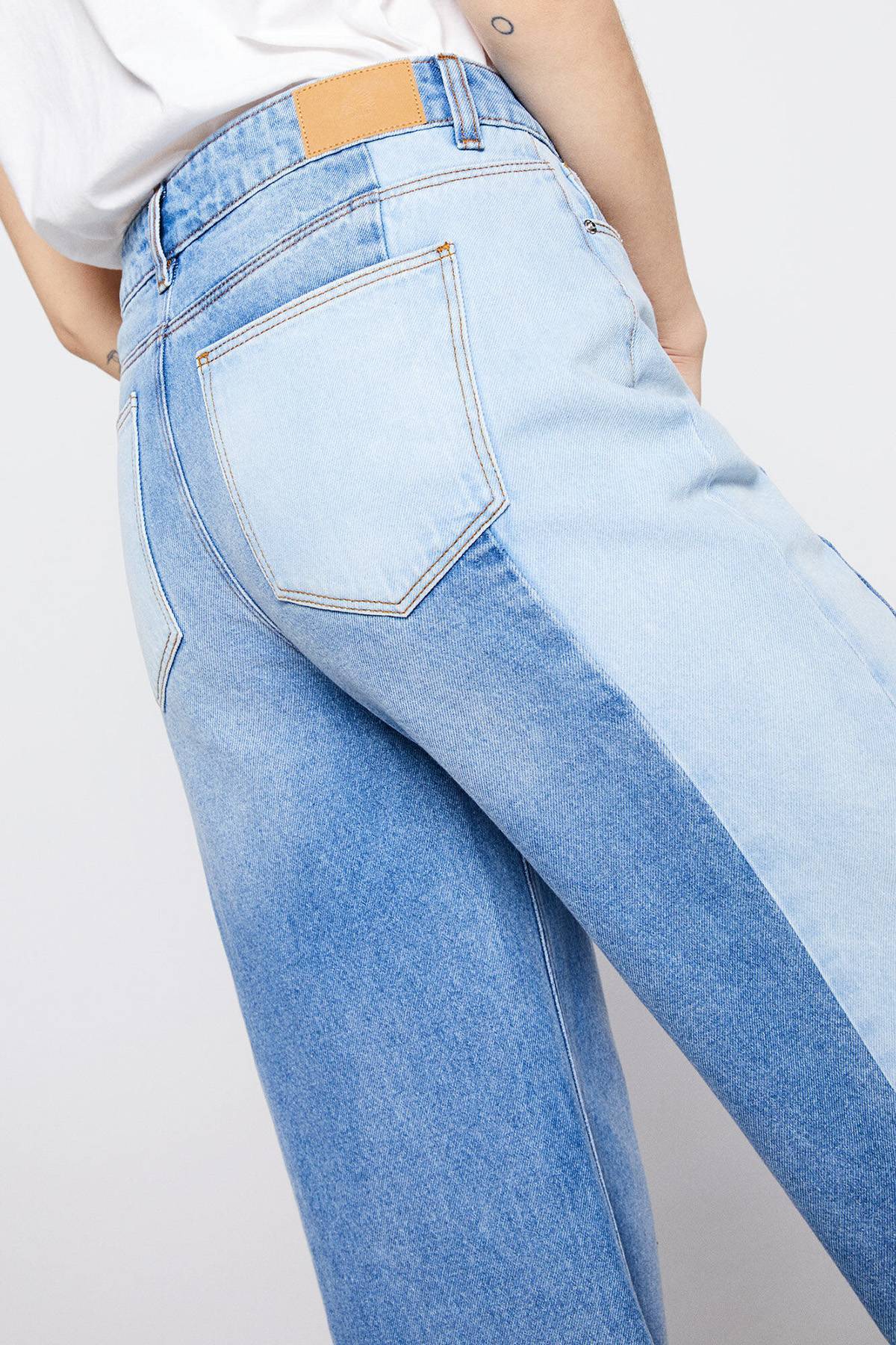 Jeans Straight Bloques de Color Springfield | Deprati Tienda Online