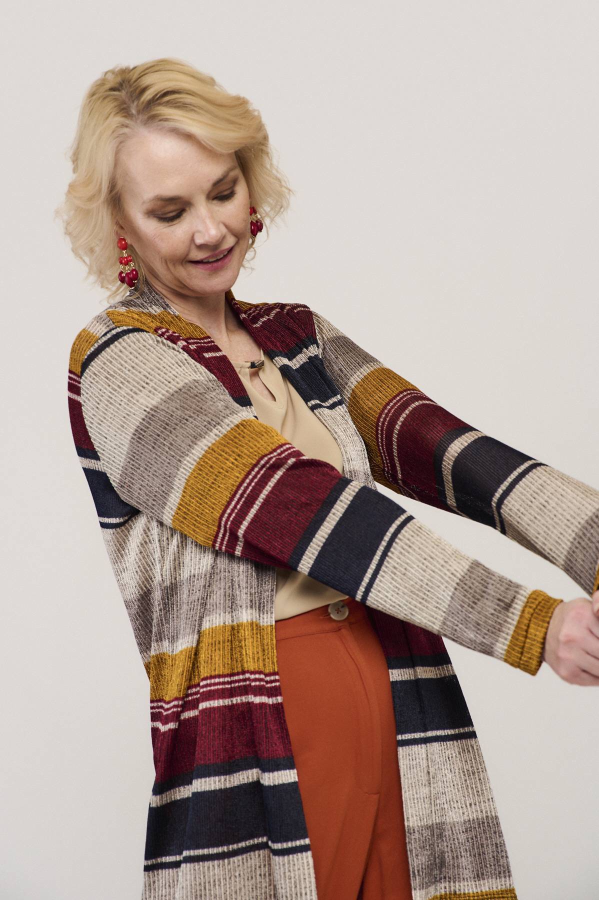 Cárdigan a Rayas Amanda | De Prati Tienda Online