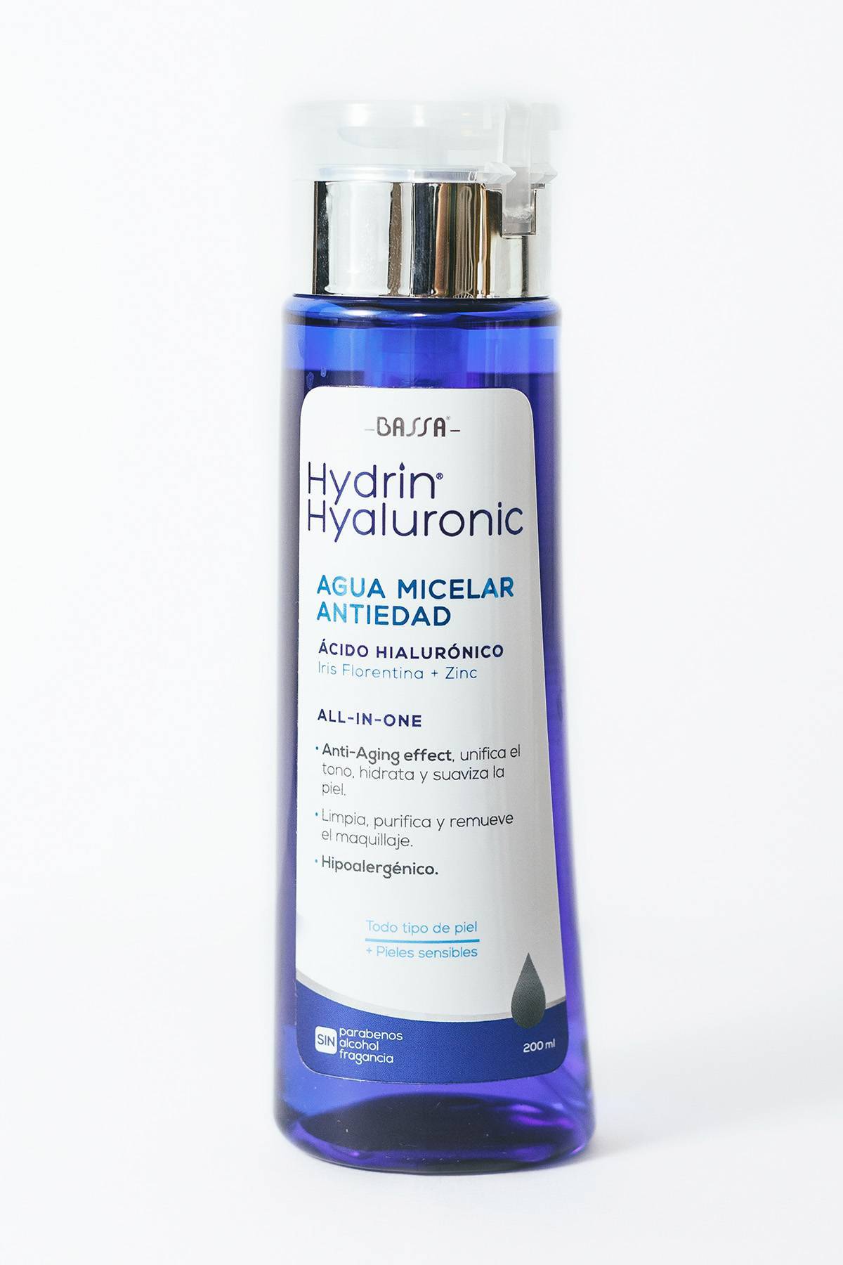 Agua Micelar Antiedad Hydrin Hyaluronic Bassa 200ml | Deprati Tienda Online