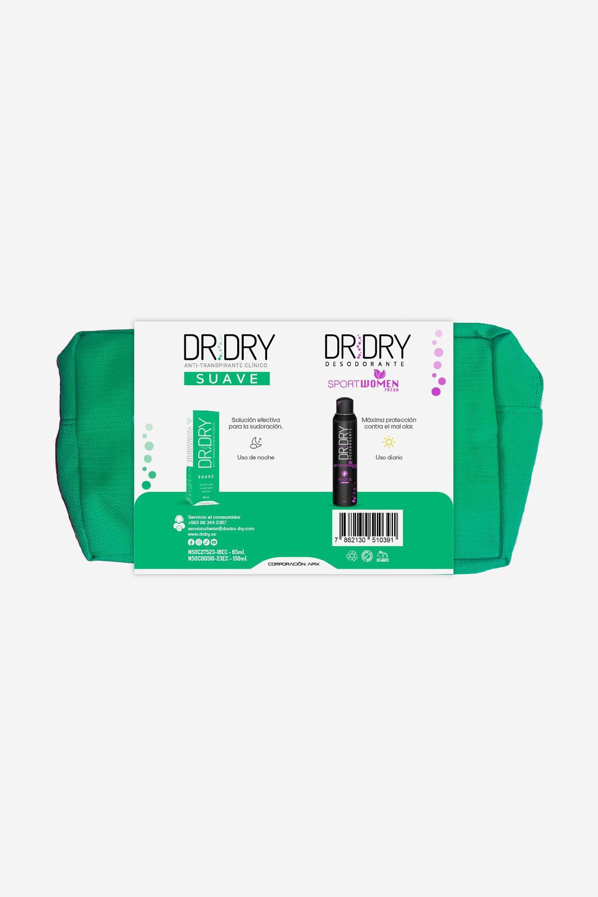 Antitranspirante Suave + Gratis Desodorante Aerosol Sport Women Dr.Dry ...