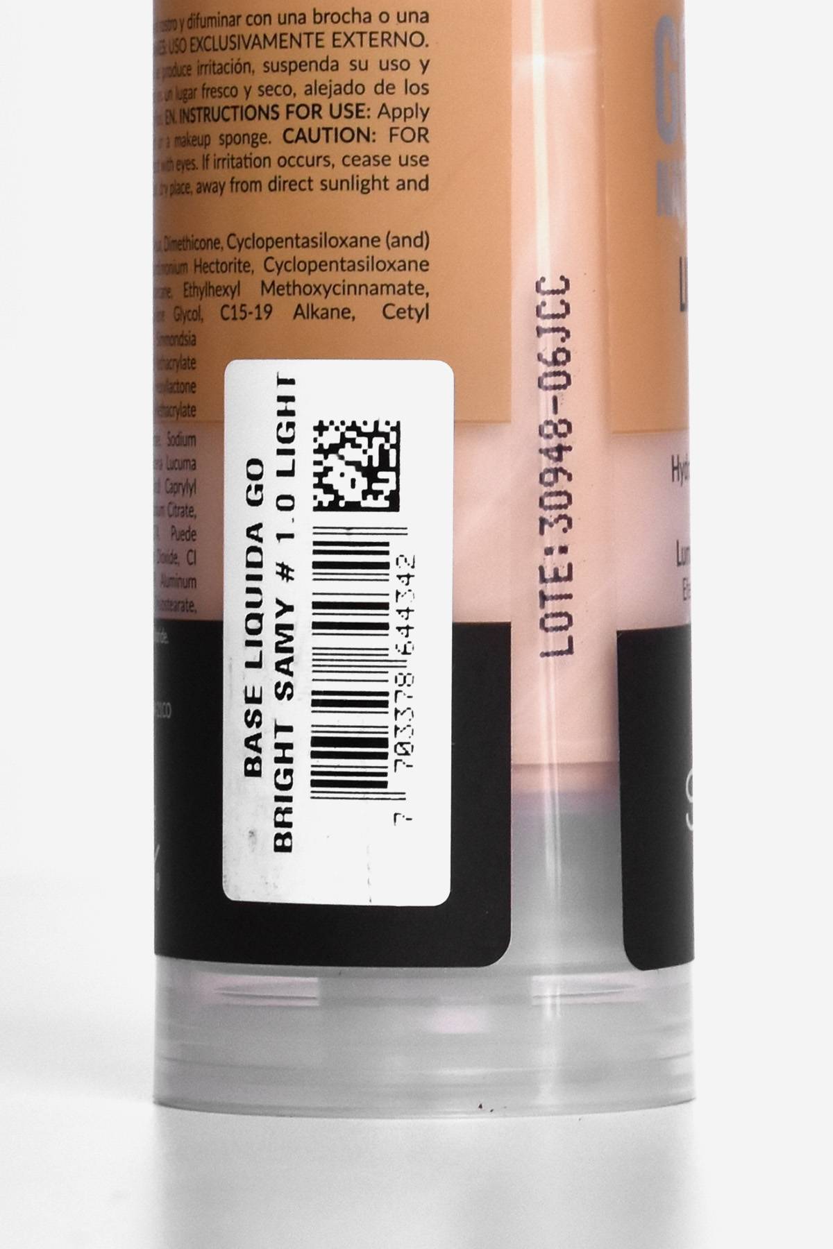 Base Líquida Go Bright Samy #1.0 Light | De Prati Tienda Online