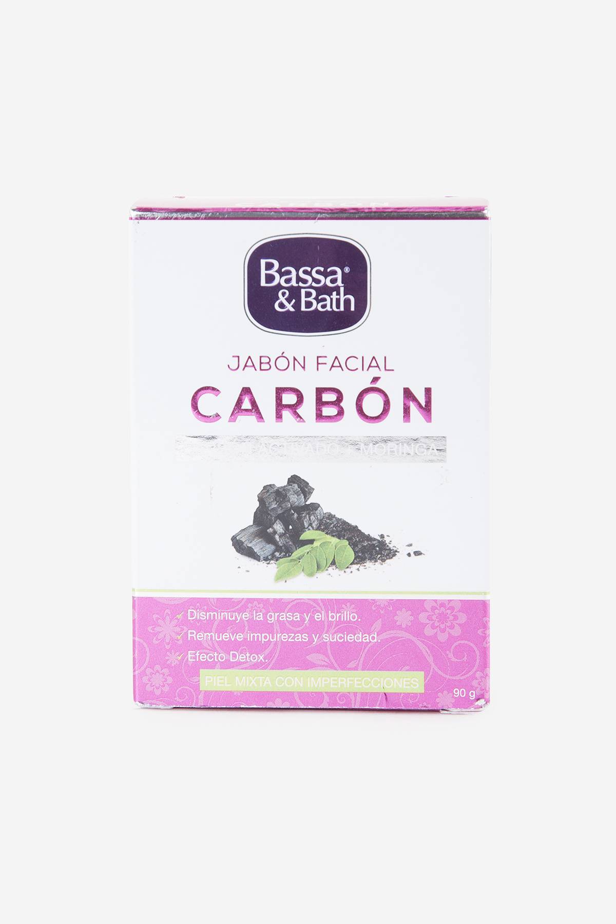 Jabón Facial de Carbón Bassa & Bath 90 gr | Deprati Tienda Online