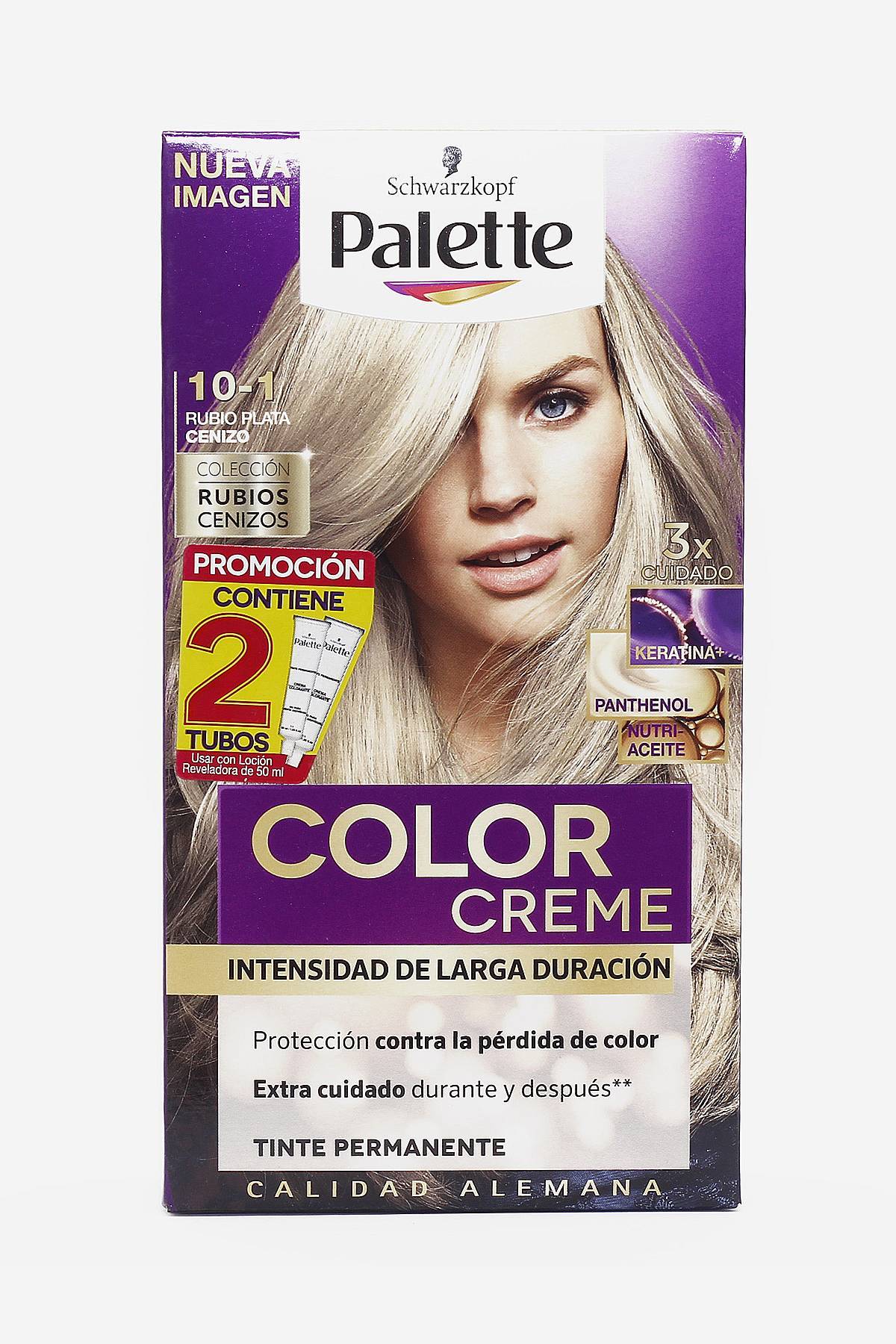 Tinte Palette Color Cream Schwarzkopf #10-1 Rubio plata cenizo ...