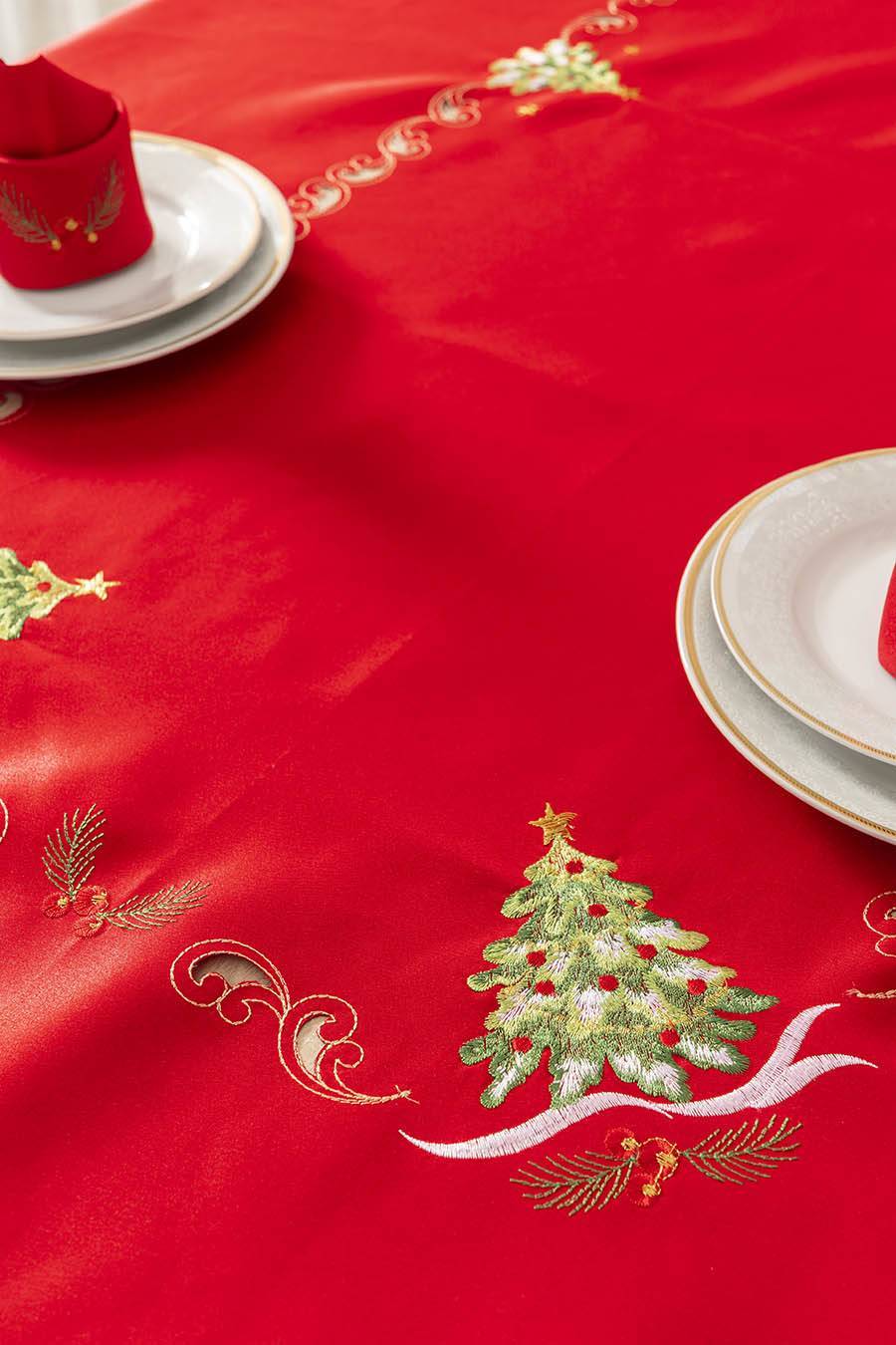 Mantel de Mesa Rojo Navideño Deconova | De Prati Tienda Online