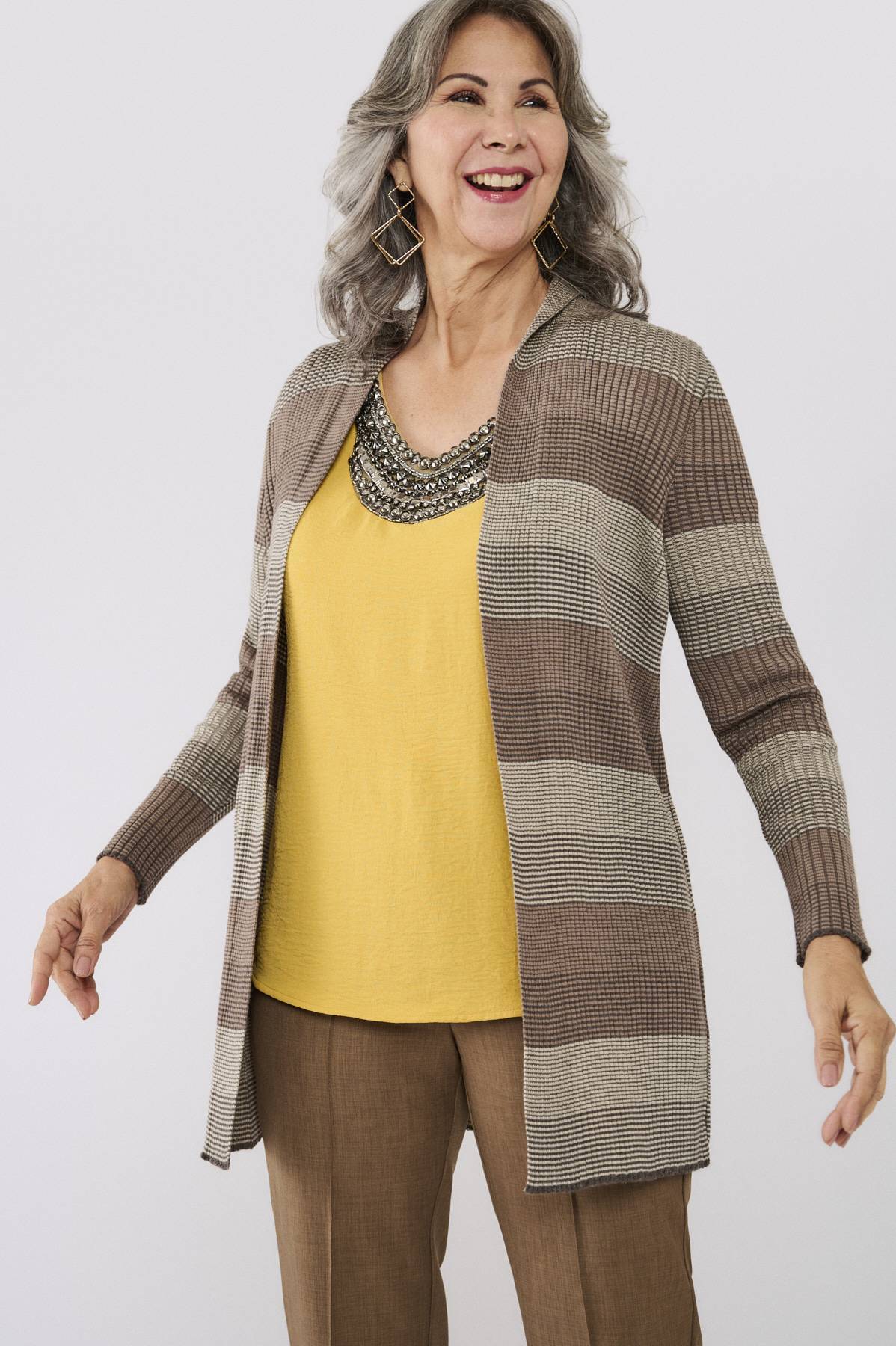 Cárdigan a Rayas Amanda | De Prati Tienda Online