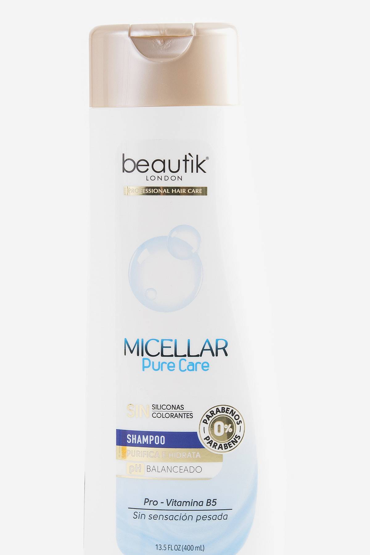 Shampoo Beautik London Micellar Pure Care 400 ml | Deprati Tienda Online