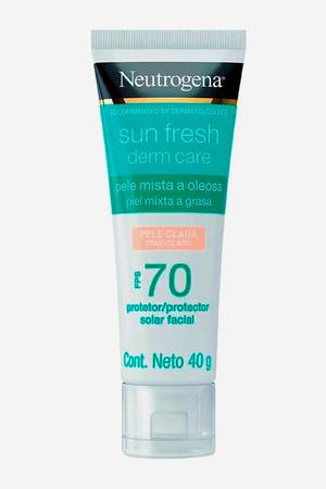 Protector Solar Facial Sun fresh Derm care FPS 70 Neutrogena Tono Medio ...