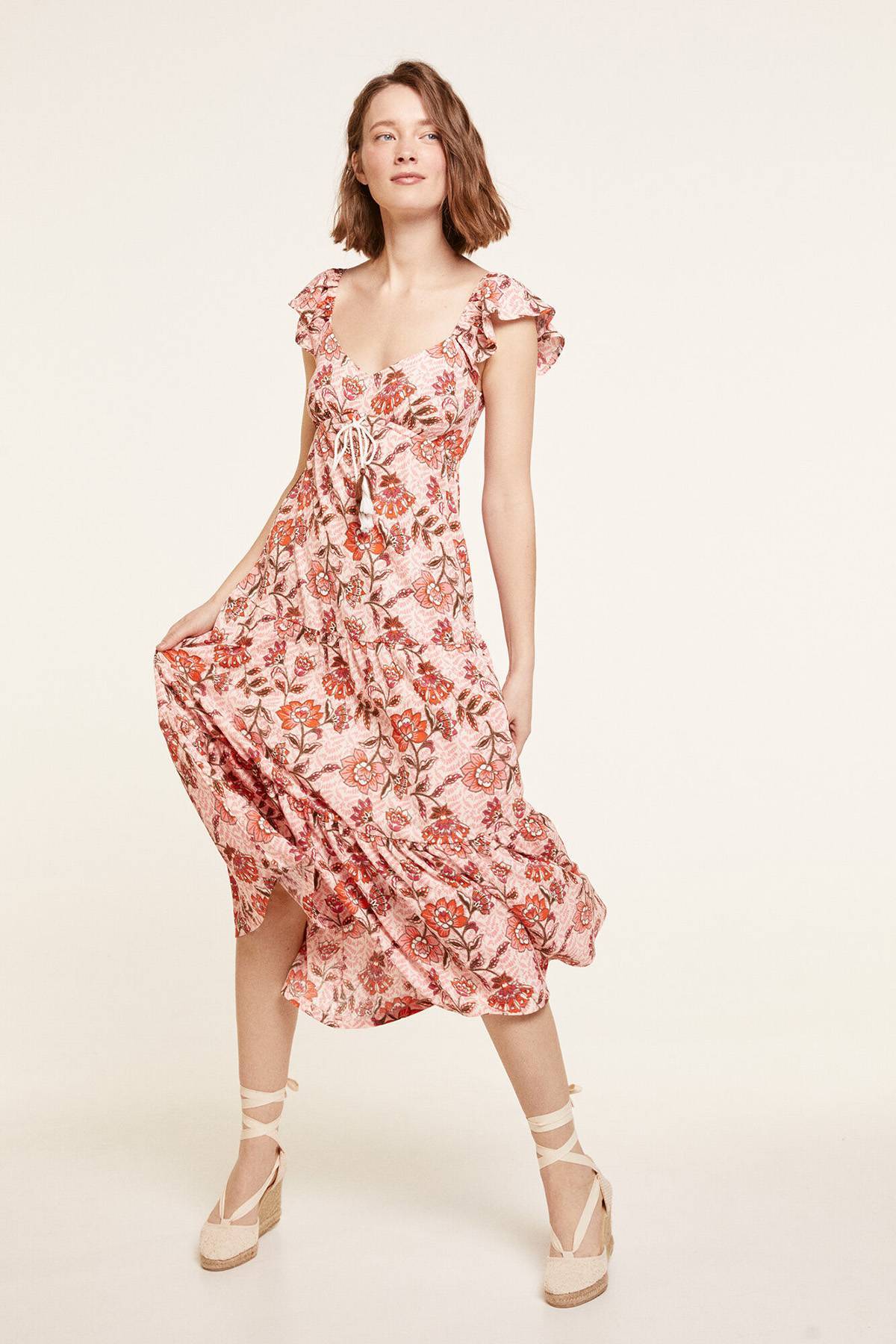 Vestido Midi Estampado Springfield | De Prati Tienda Online