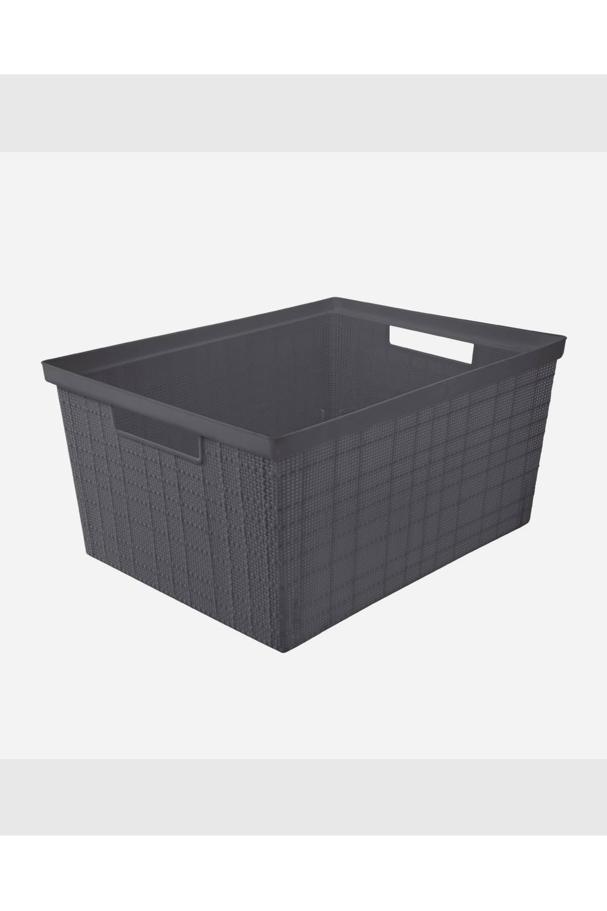 Canasta Plástica Yute Gris Pica | Deprati Tienda Online