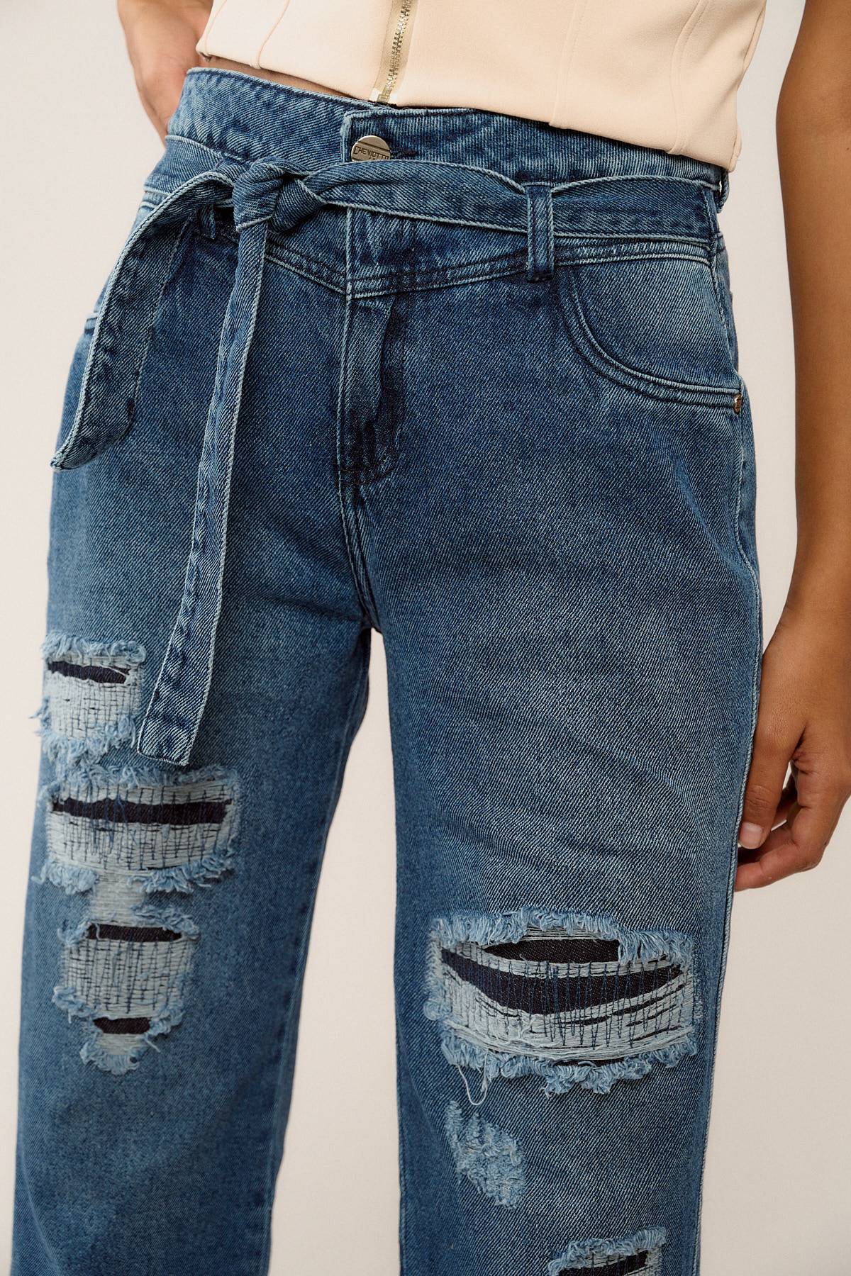 Mom Jeans Crop Cheviotto | De Prati Tienda Online