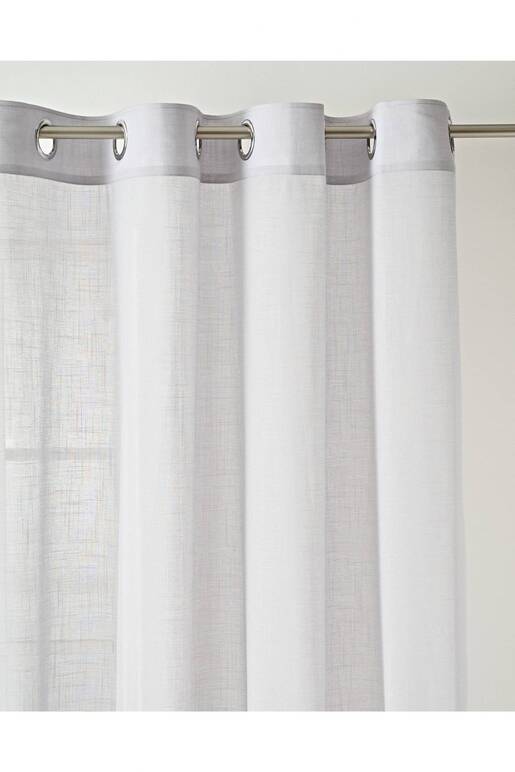 Visillo Gris con Ojales Deconova | Deprati Tienda Online