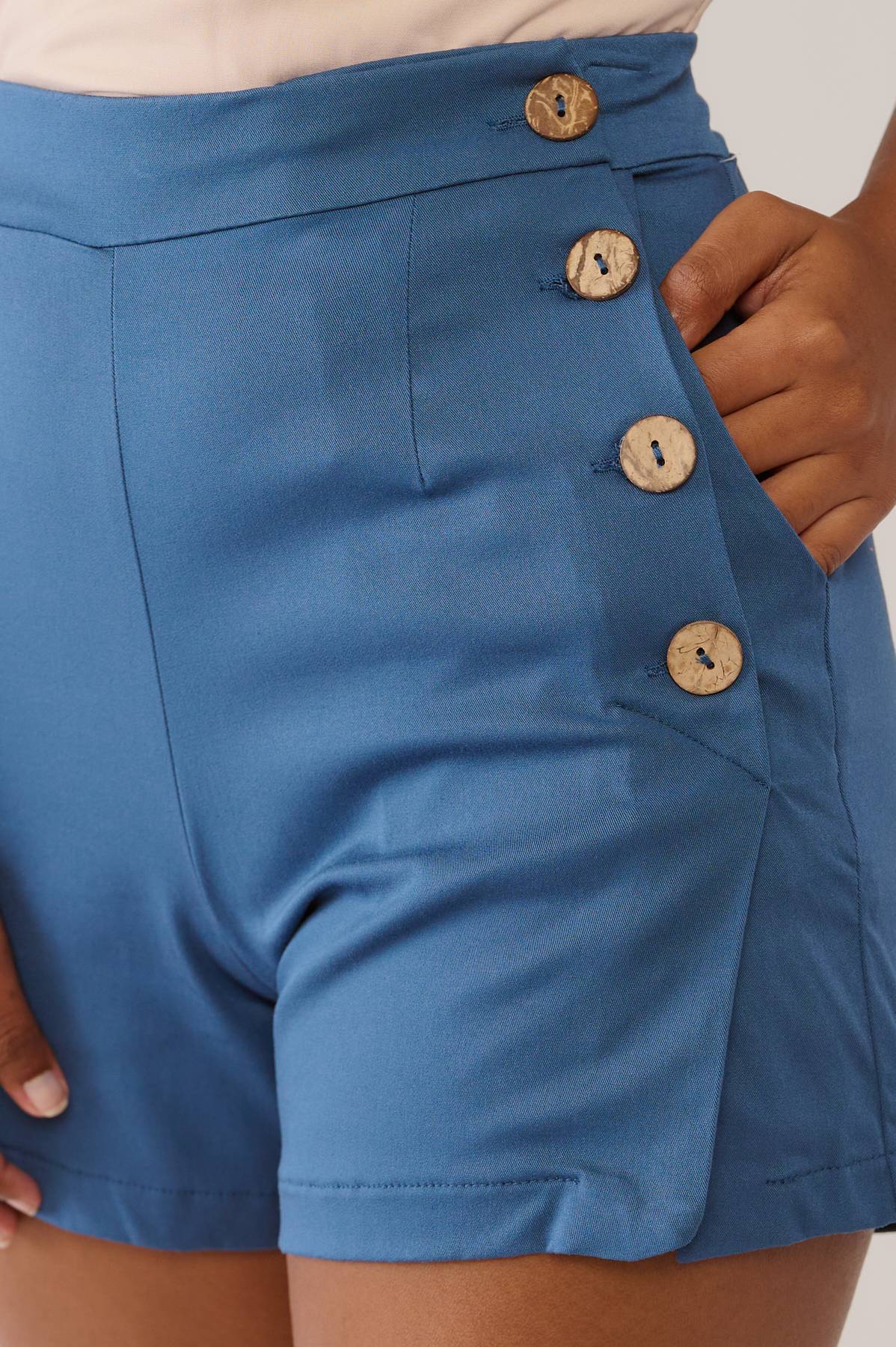 Short Straight con Botones H&O Trybu | De Prati Tienda Online