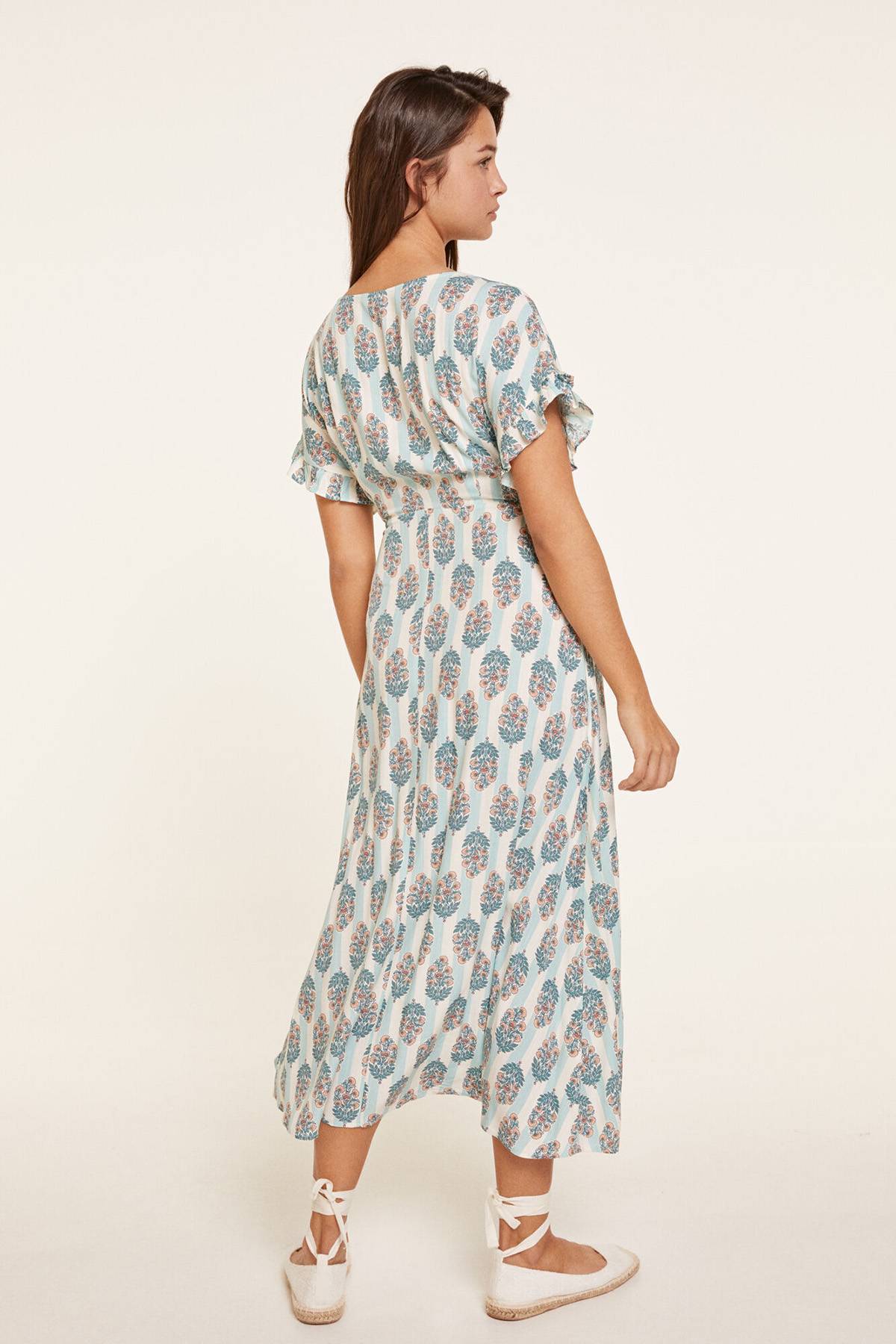 Vestido Midi Estampado Springfield | De Prati Tienda Online