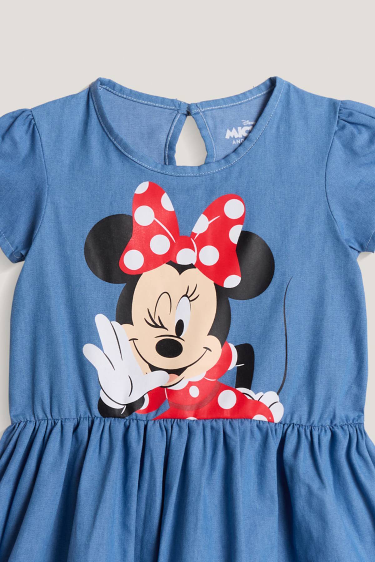 Vestido Denim con Estampado Minnie Mouse | De Prati Tienda Online