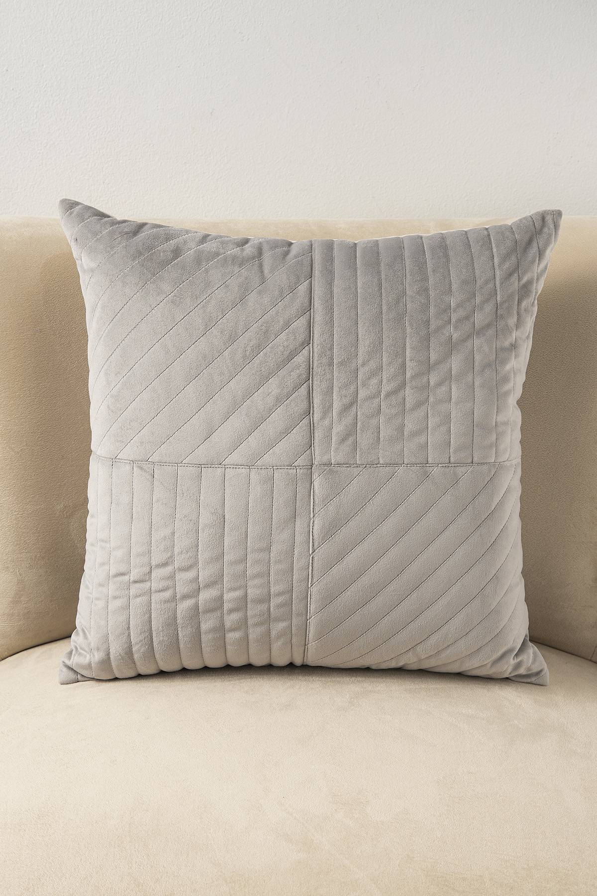 Cojín Doble Acolchado Plata Deconova | De Prati Tienda Online