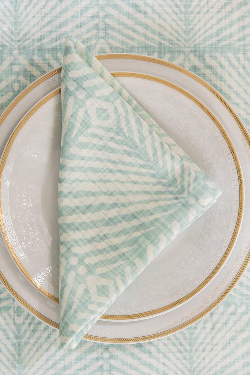 Set de Servilletas Cuadradas Verde Agua Bella Tavola x2 | De Prati Tienda Online