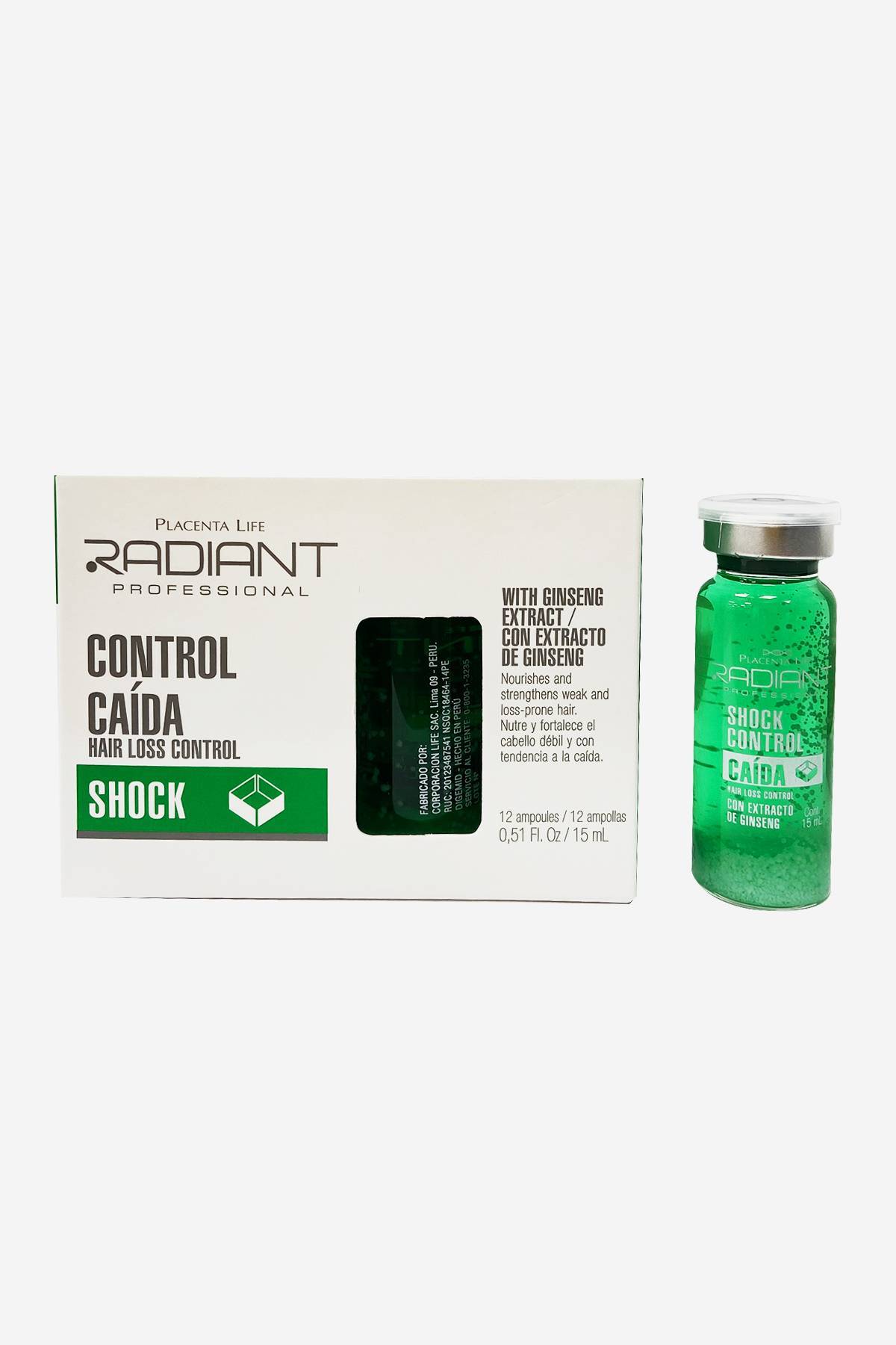Set Ampollas Shock Anticaída Radiant X12 | Deprati Tienda Online