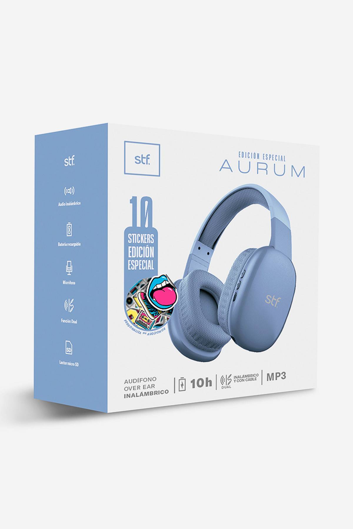 Audífonos Inalámbricos Aurum STF ST-H16468 Azul | Deprati Tienda Online