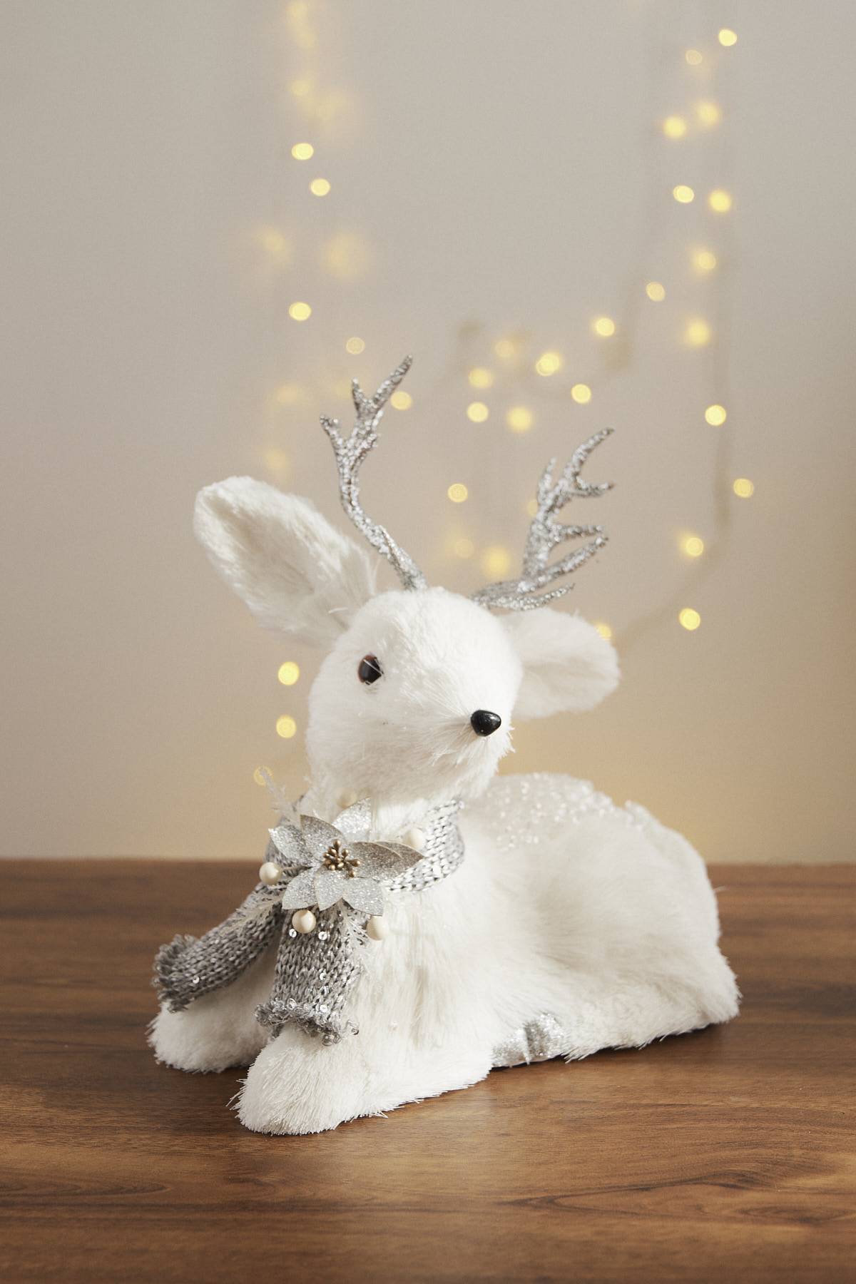 Reno Blanco con Lazo Deconova Christmas | Deprati Tienda Online