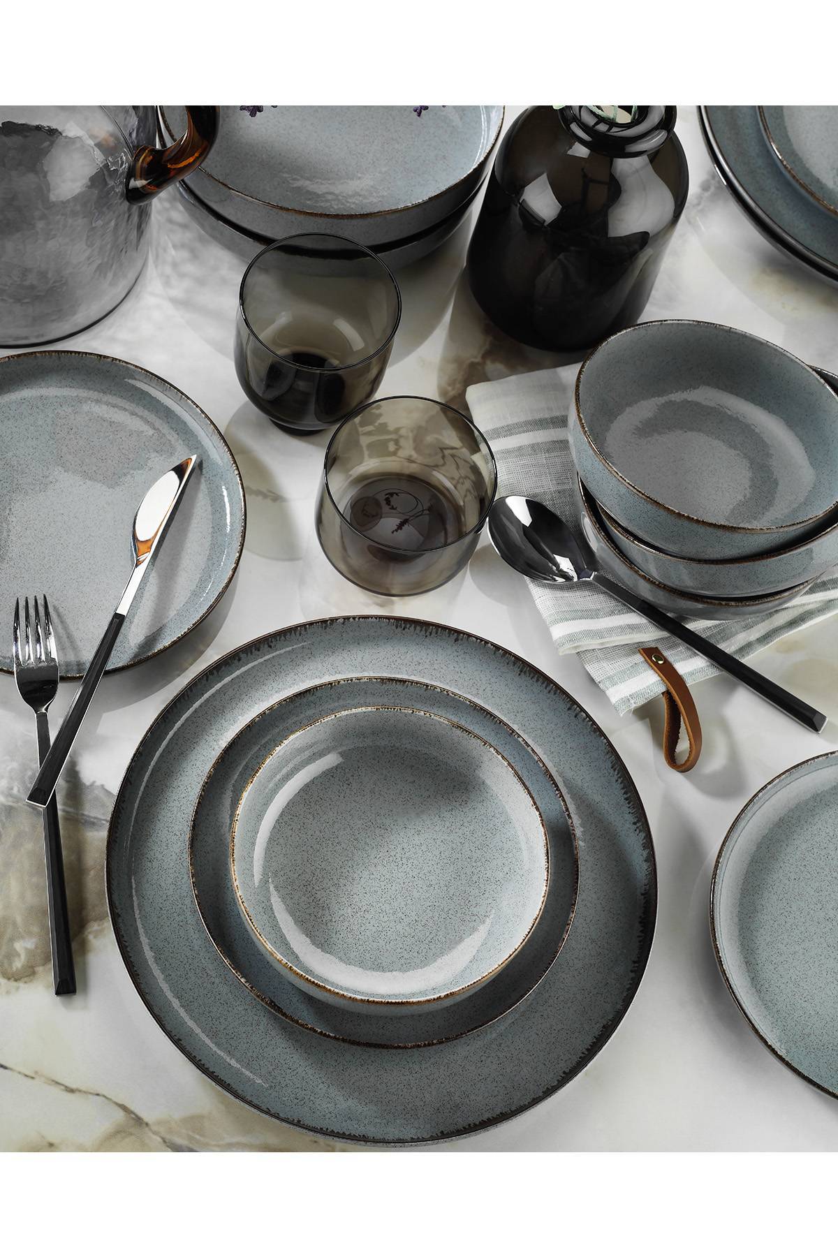 Set de Vajilla de Porcelana Kutahya Moderna Aqua X24 | Deprati Tienda ...