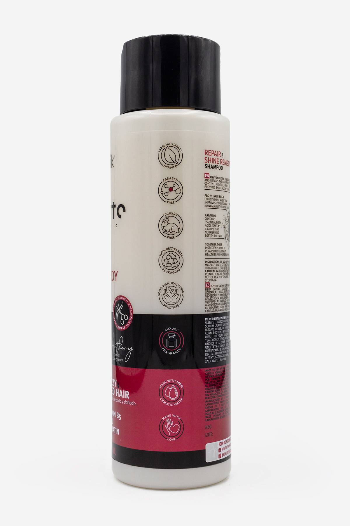 Shampoo Repair & Shine Remedy Beautik Experto Pro Studio 400 ml ...