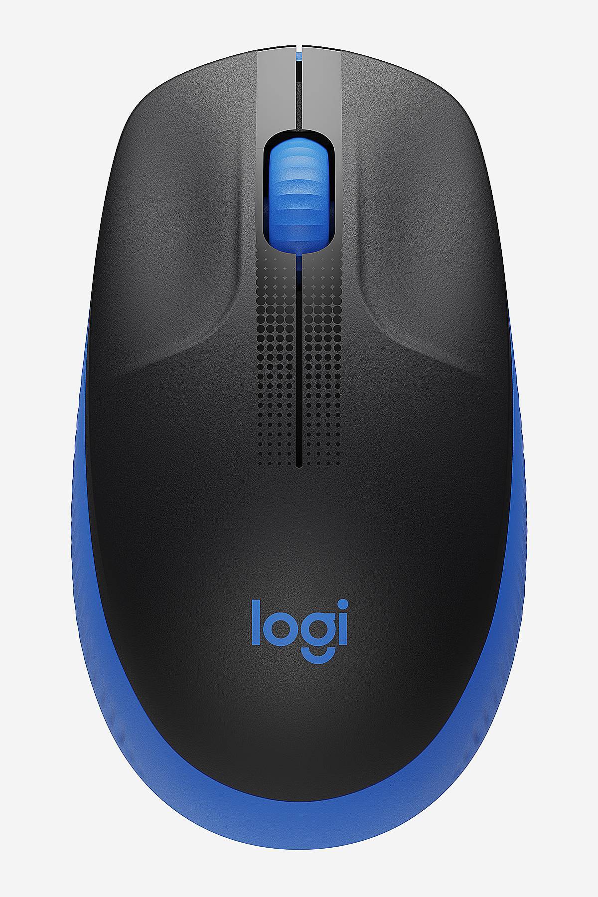 Mouse Inalámbrico M190 Logitech Negro con Azul | Deprati Tienda Online