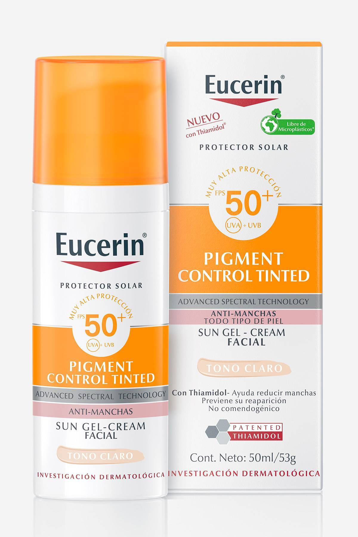 Protector Solar Facial Pigment Control SPF50+ Eucerin Tono Claro 50ml ...