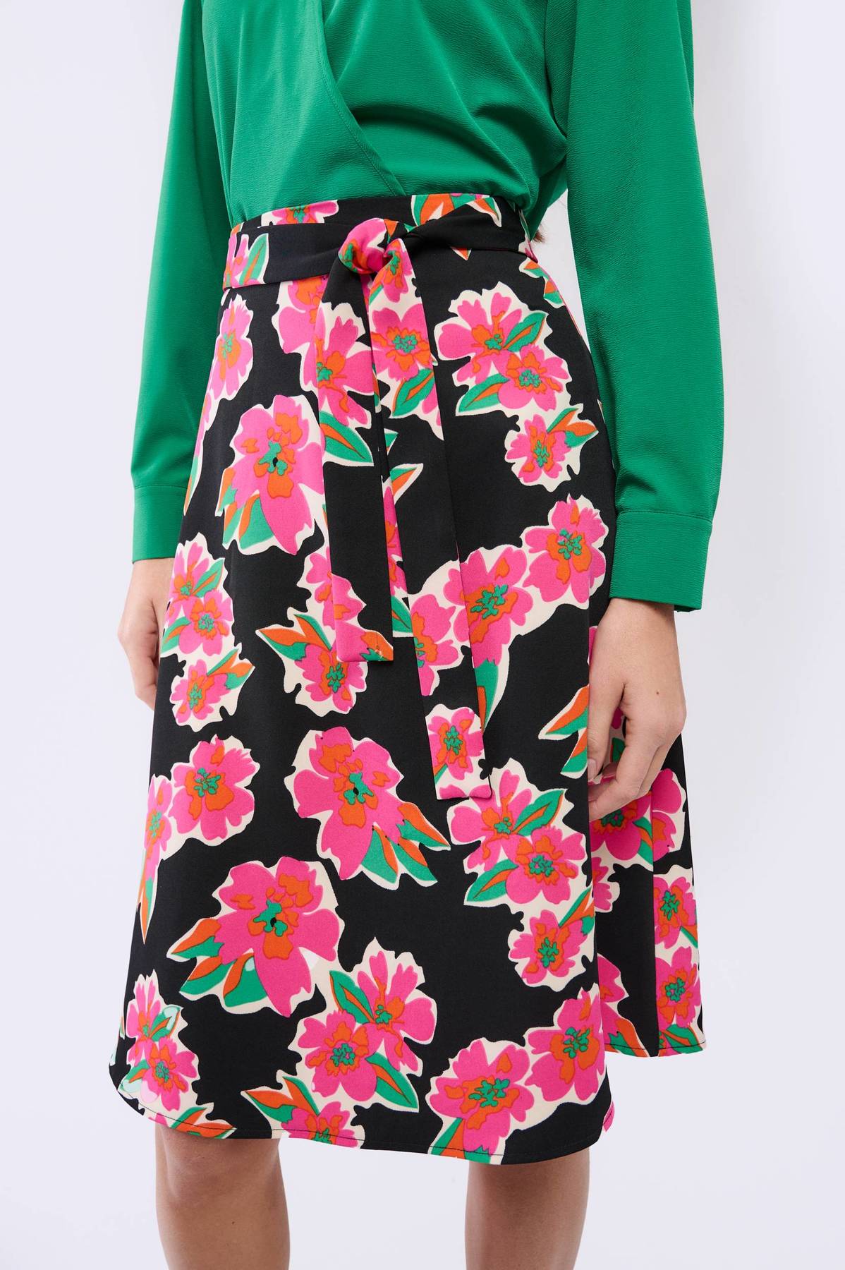 Falda Midi Estampada Expressions | De Prati Tienda Online