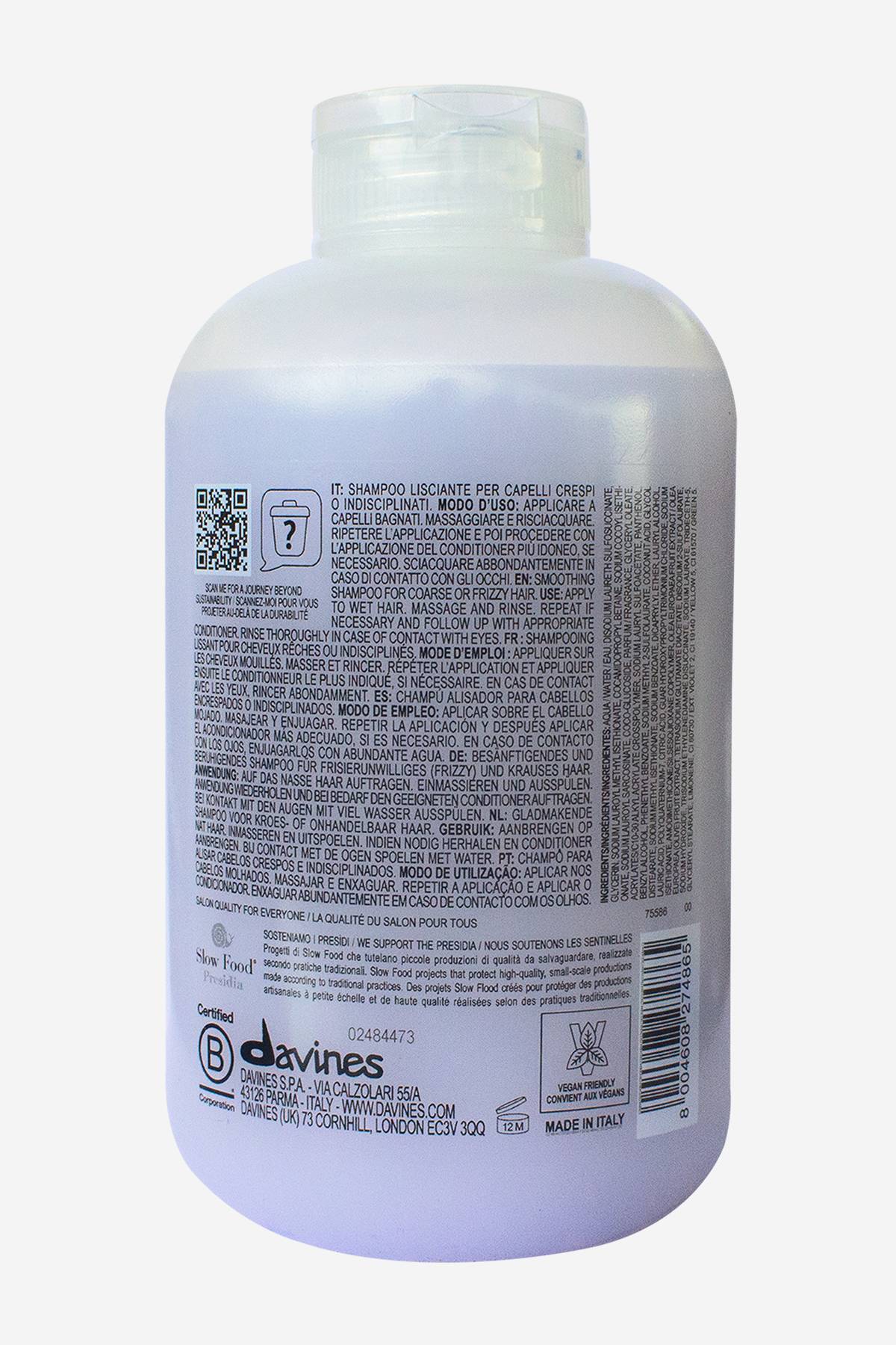Shampoo Love Smoothing Davines 250 ml | Deprati Tienda Online