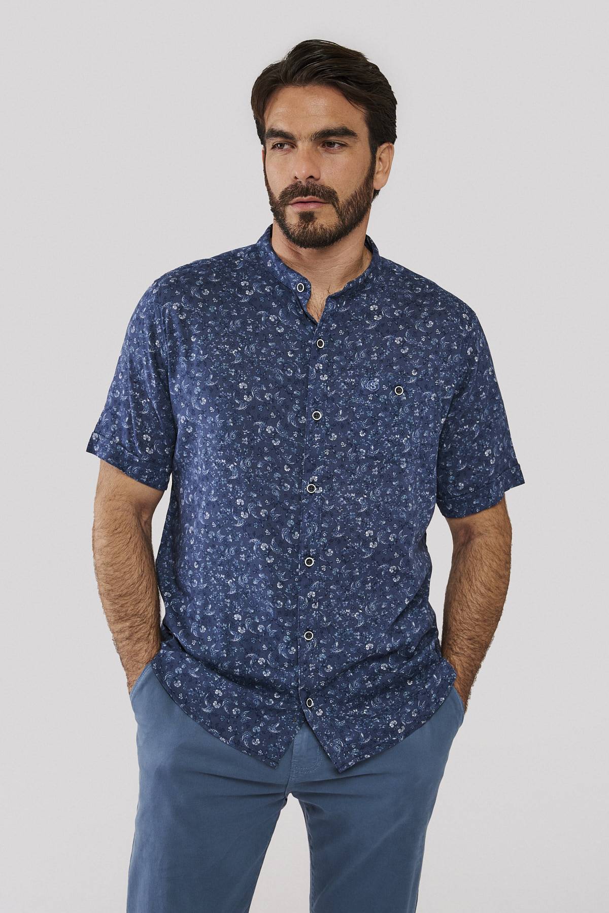 Camisa Classic Manga Corta de Algodón Stefano | De Prati Tienda Online