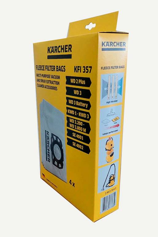 Bolsa de papel para Aspiradoras WD1 - WD3 Karcher | Deprati Tienda Online