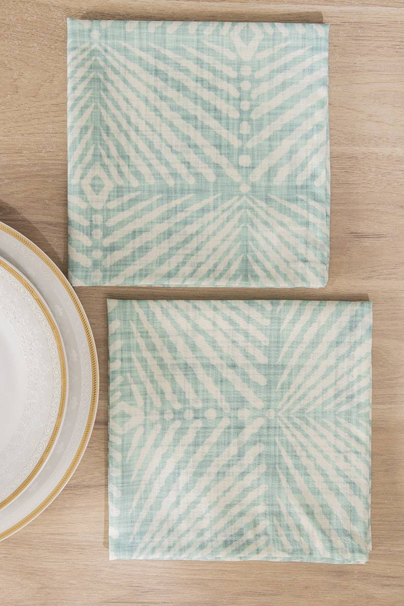 Set de Servilletas Cuadradas Verde Agua Bella Tavola x2 | De Prati Tienda Online