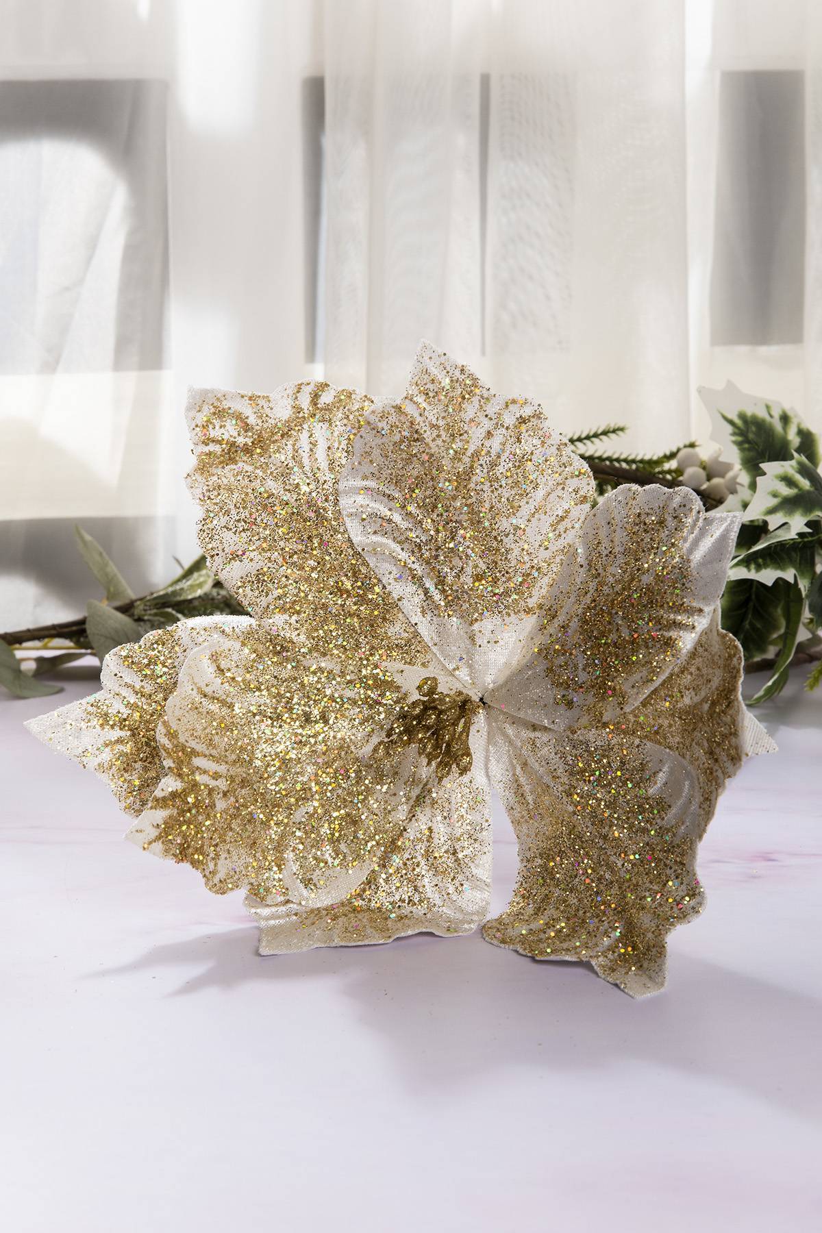 Flor Decorativa Dorada Deconova | De Prati Tienda Online